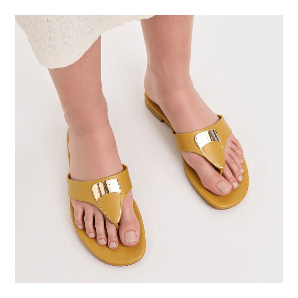 Walkeaze Women Formal Slippers, Yellow, 40762S