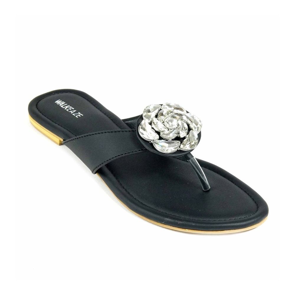 Walkeaze Women Formal Slippers, Black, 40890S