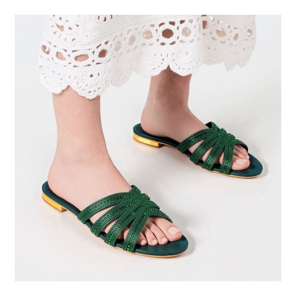 Walkeaze Women Formal Slippers, Green, 40943S