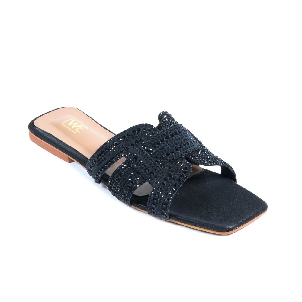 Walkeaze Women Formal Slippers, Black, 41101S