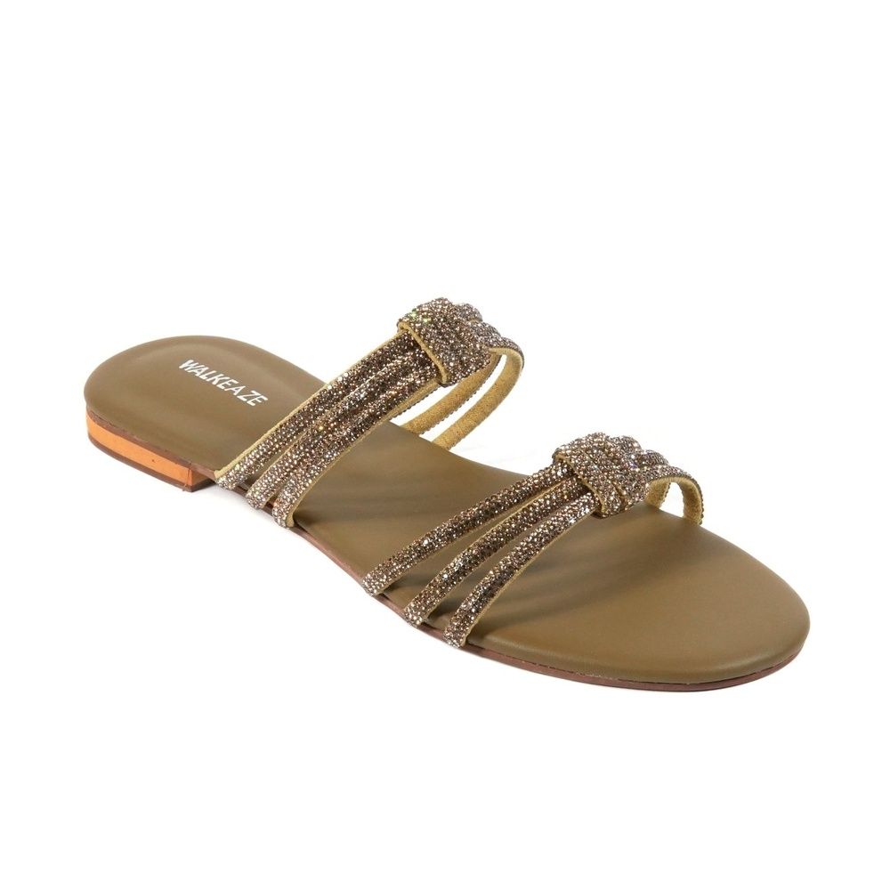 Walkeaze Women Formal Slippers, Brown, 41125S