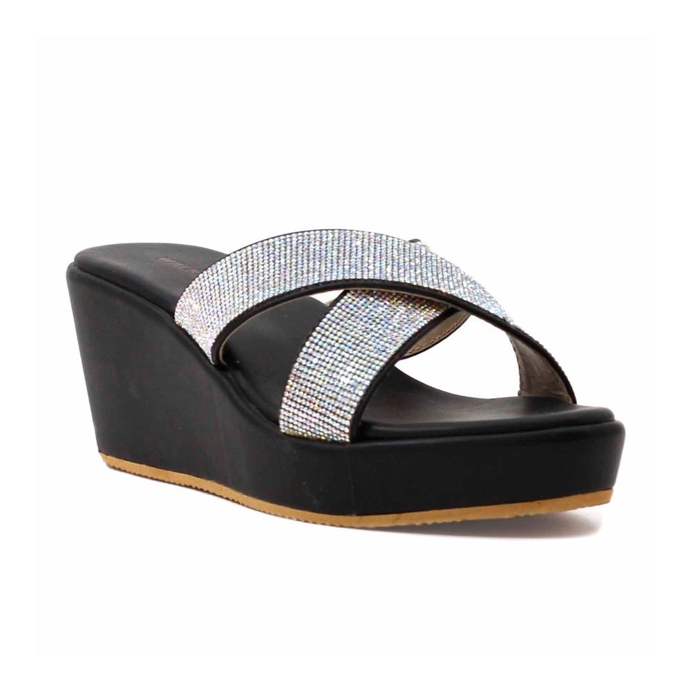 Walkeaze Women Formal Wedge, Black, 74878S