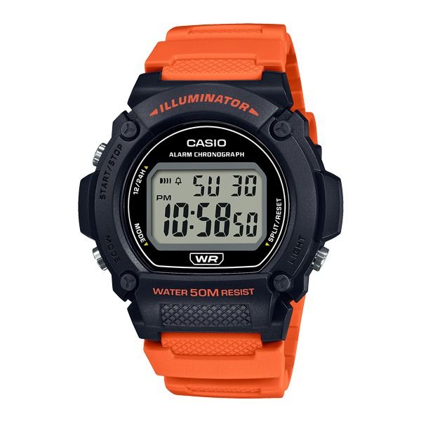 Casio Men's Digital Wrist Watch With Resin Strap, 50-Meter Water ...