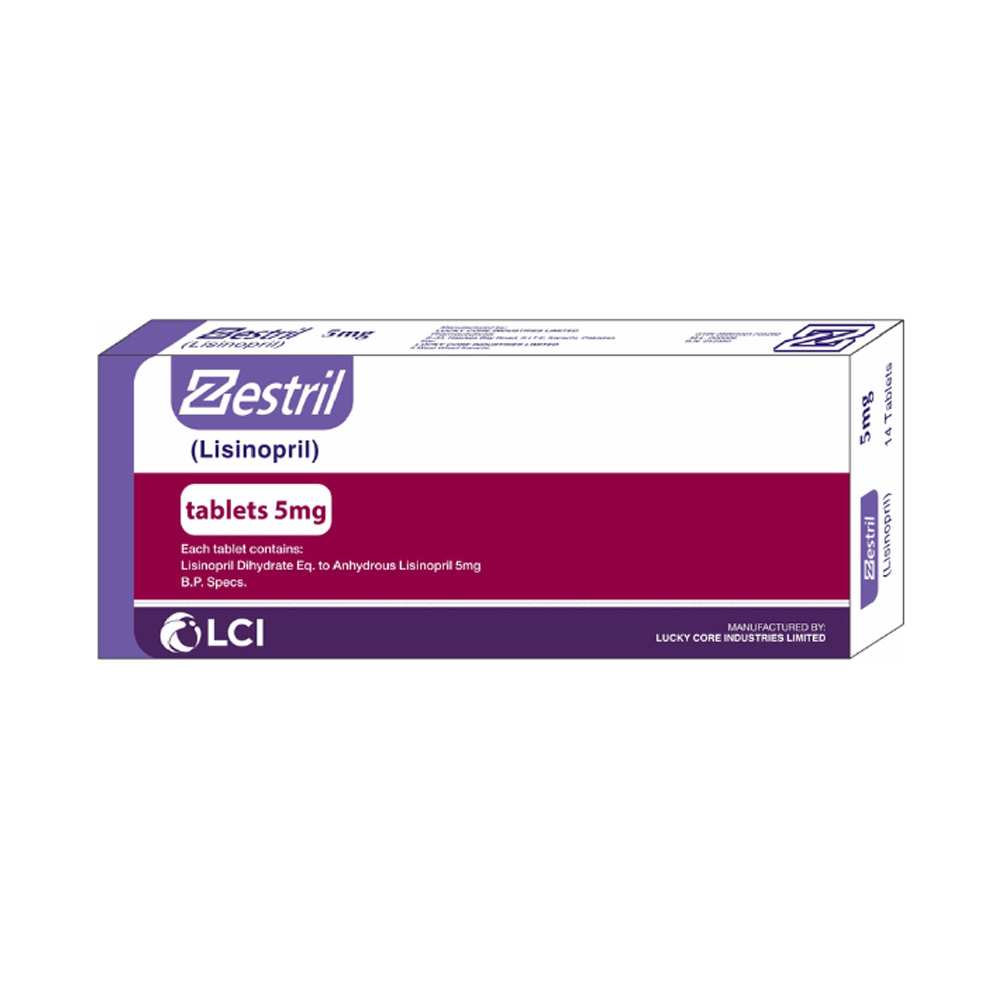 Order ICI Pharmaceuticals Zestril Tablet, 5mg, 14-Pack Online at ...