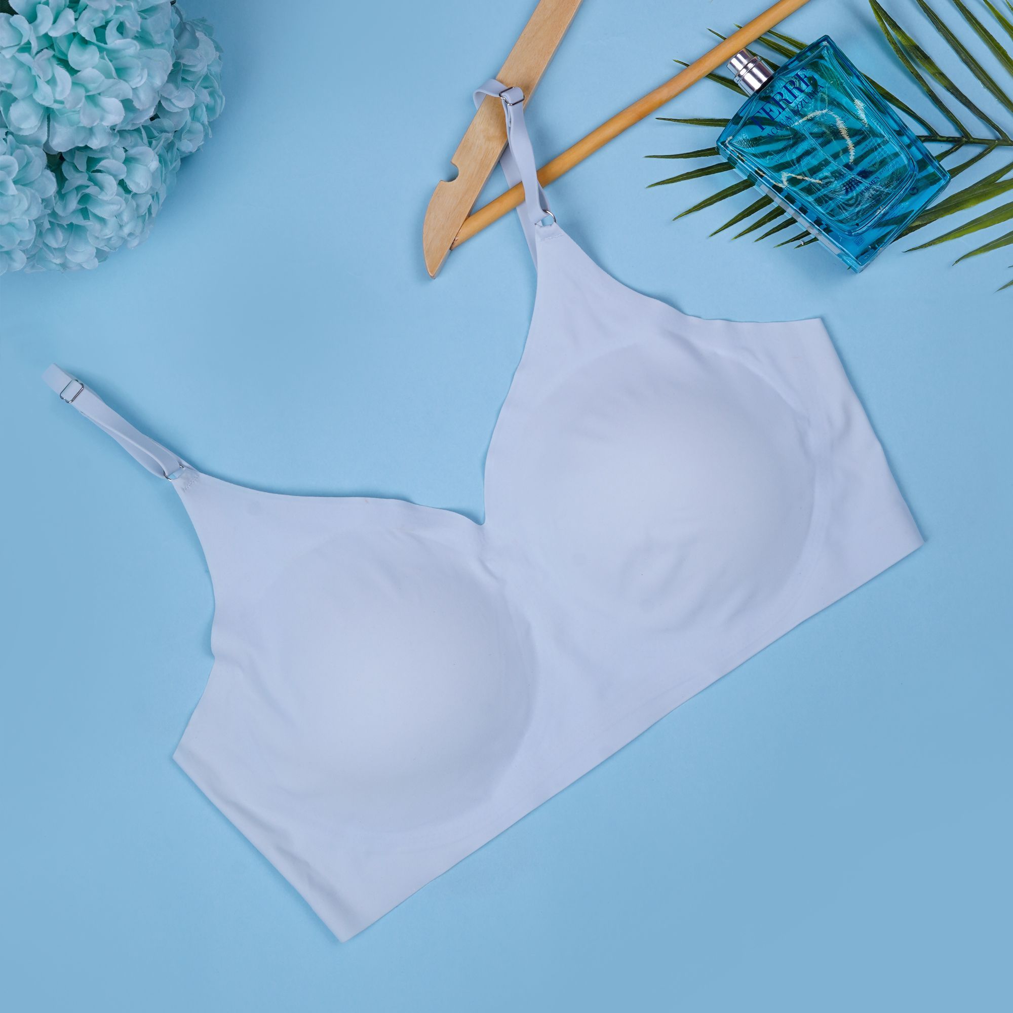 Order Omi Beauty, Seamless Scoop Bra, Baby Blue Online at Special Price ...
