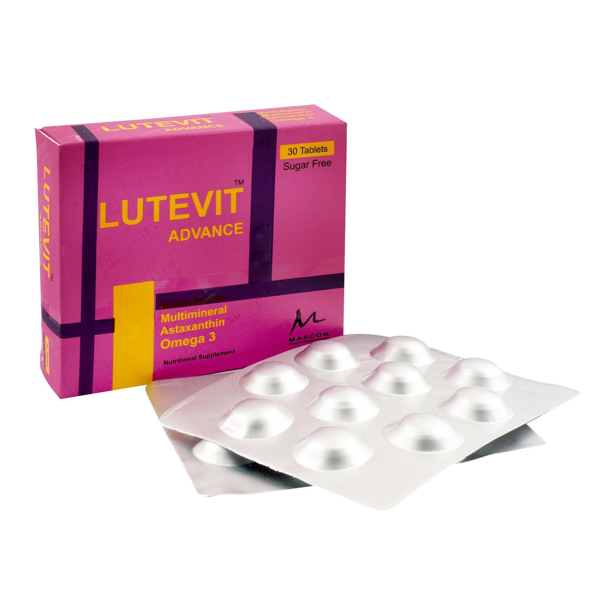 Buy Mascon Pharmacal Lutevit Advance Tablet, Sugar-Free, 30-Pack Online ...