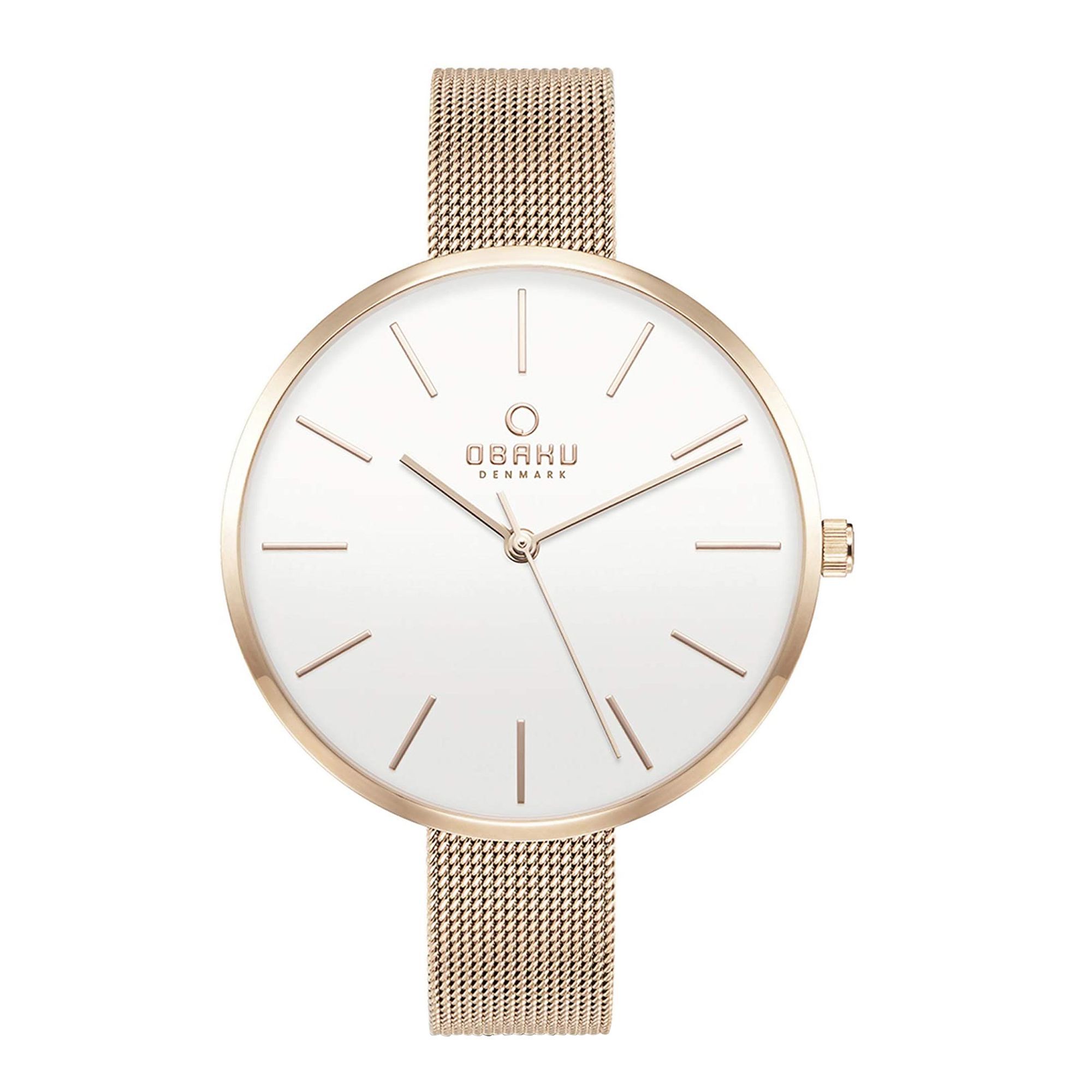 Buy Obaku Women's Denmark Round White Dial With Fawn Bracelet Analog ...