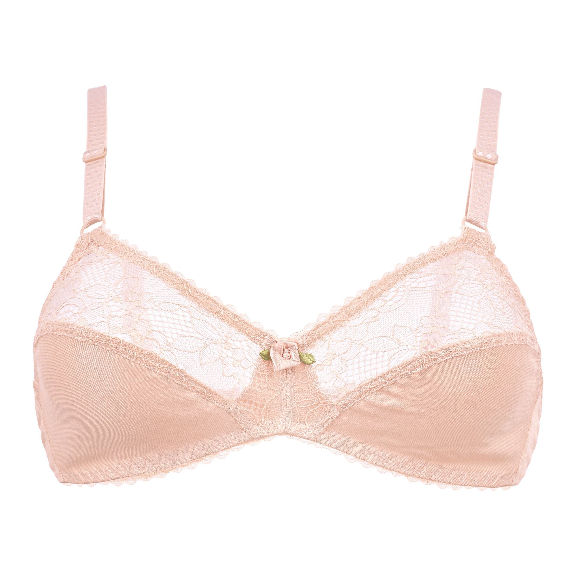 Purchase BeBelle Intimage-U Dual Layer Fabric Half Lace Bra, Skin, 1260 ...