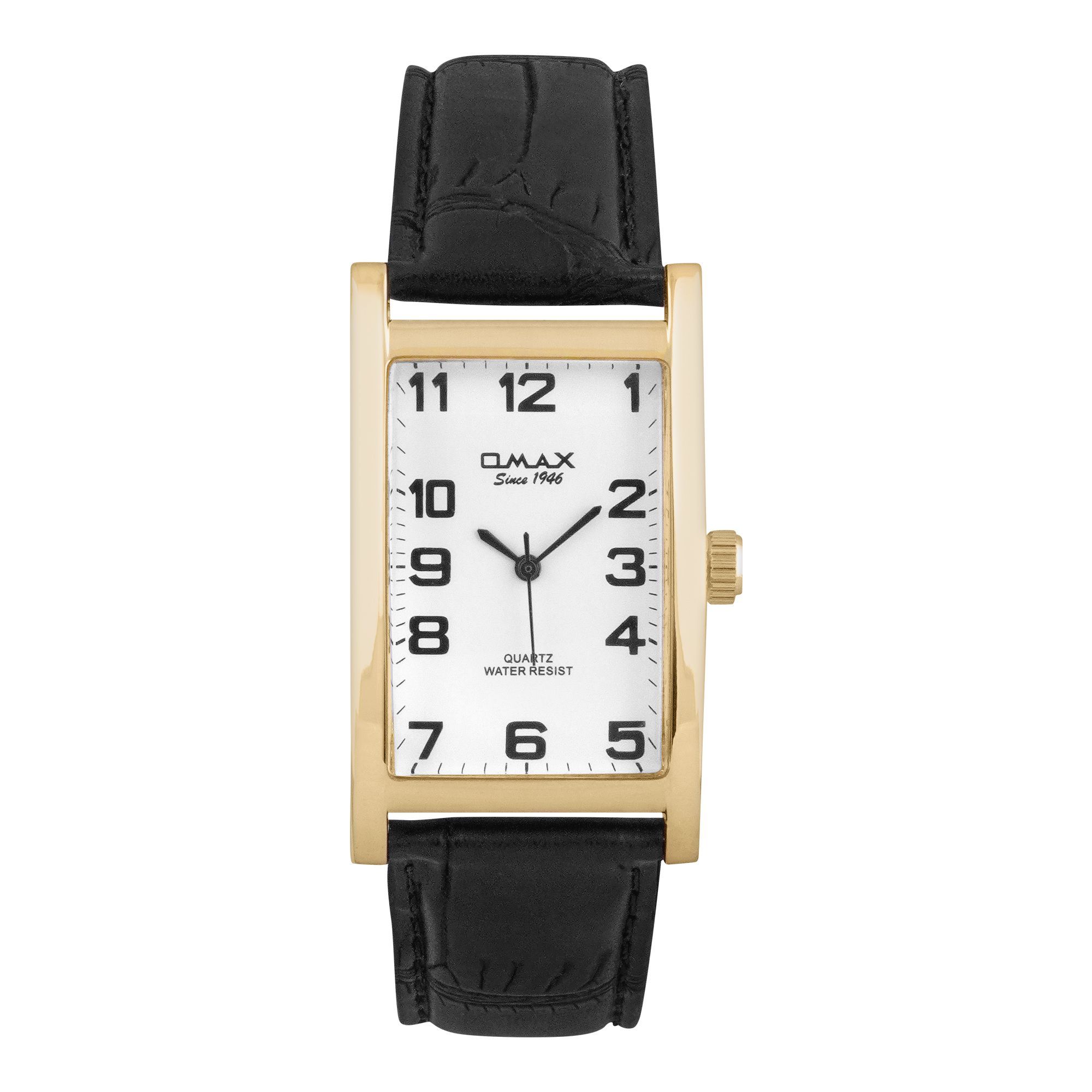 Buy Omax Yellow Gold Sqaure Dial With Black Strap Analog Watch, CEO203 ...