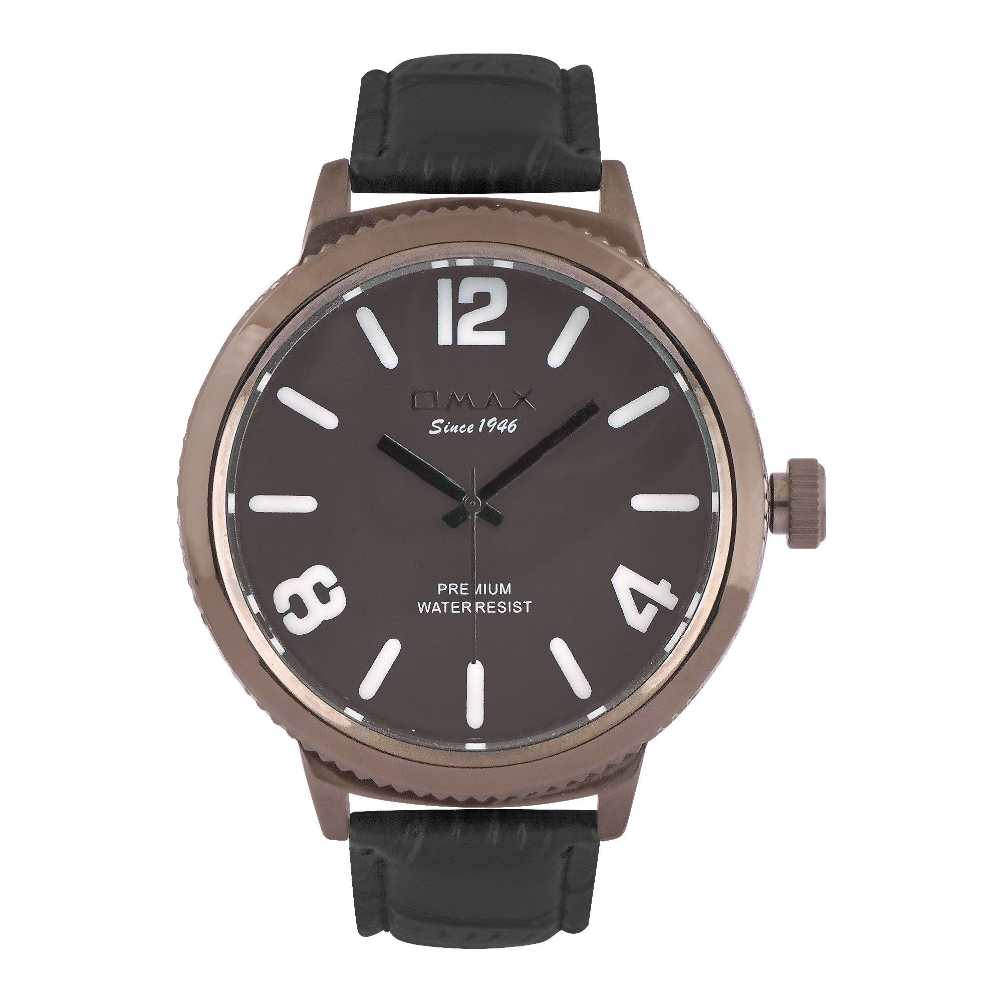 Order Omax Men's Browb Round Dial With Brown Texture Strap Analog Watch ...