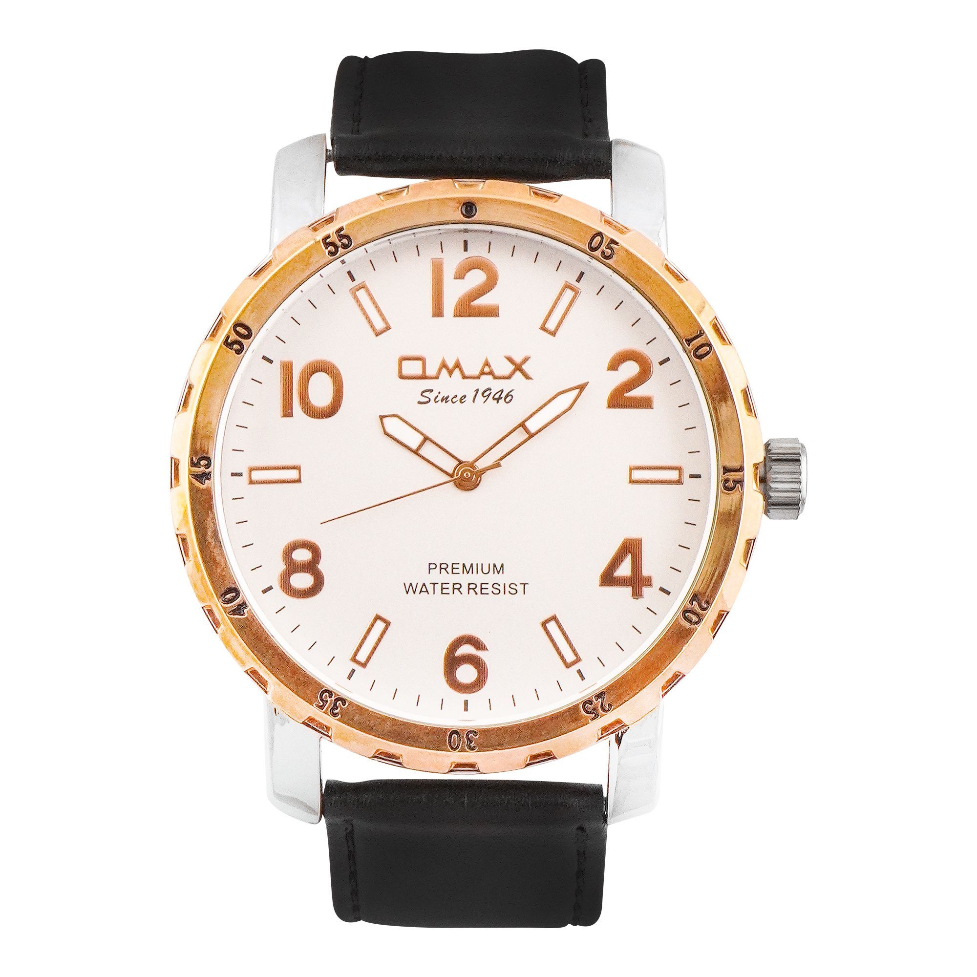 Purchase Omax Men's Round White Dial With Black Plain Strap Analog ...