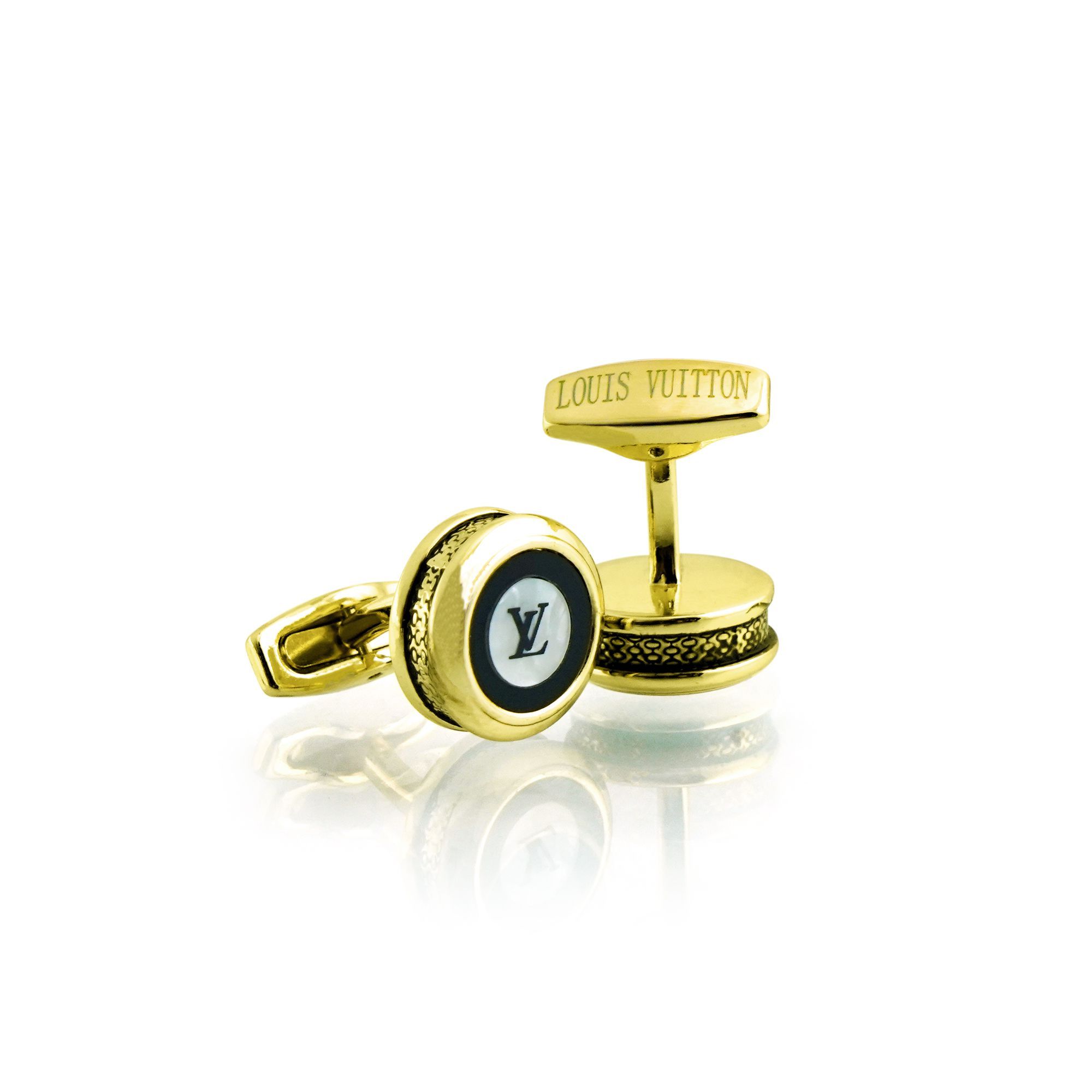 Purchase L-V Cufflinks For Men, Golden, C-28 Online at Special Price in ...