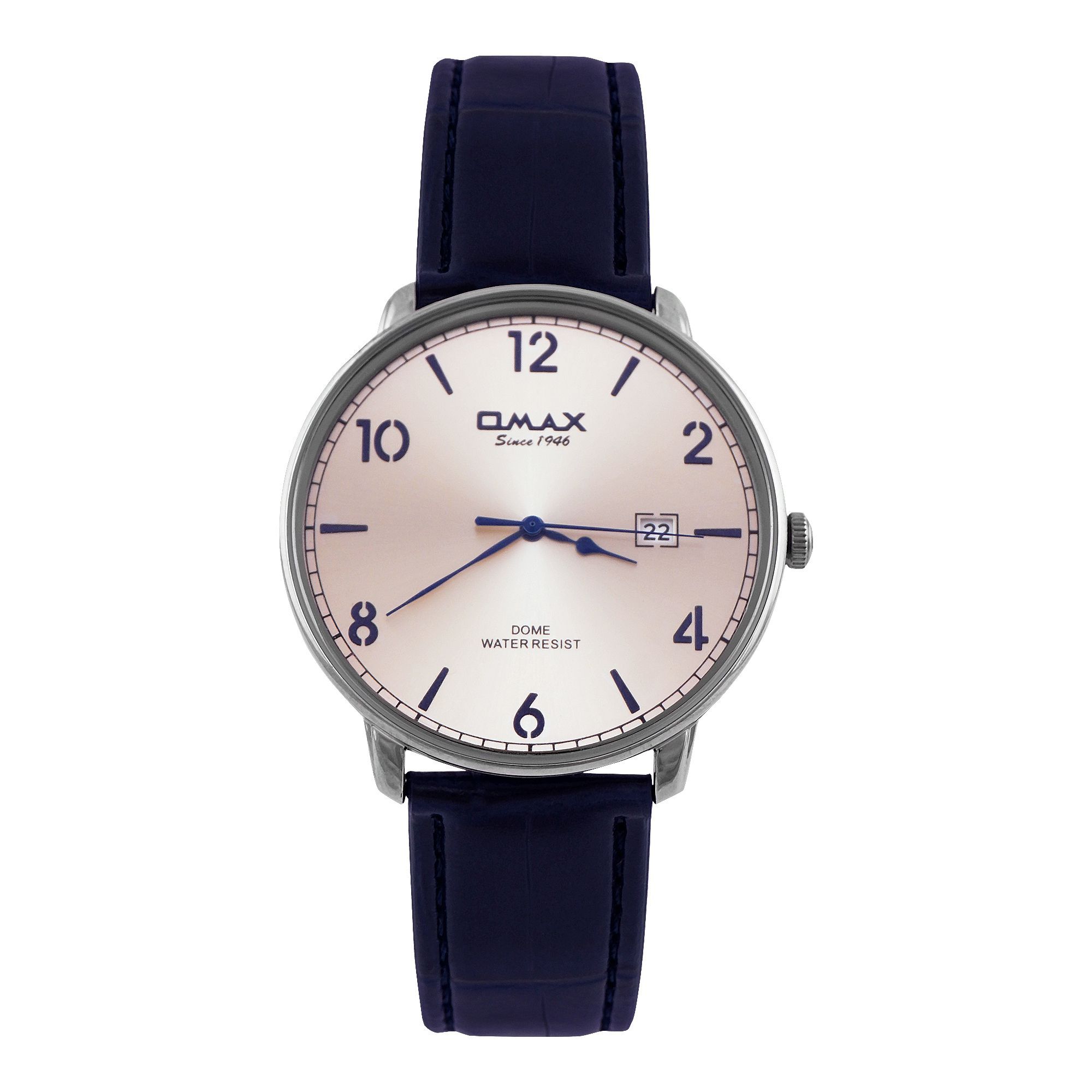 Order Omax Men's Rose Pink Round Dial With Textured Navy Blue Strap ...