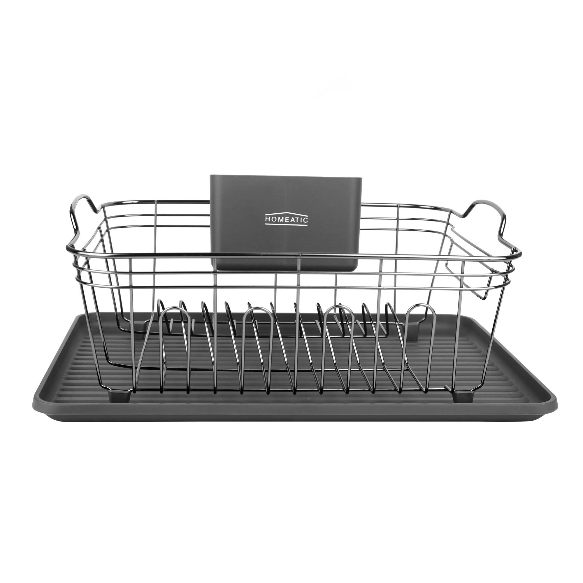 Order Homeatic Classic Dish Rack With Tray, Grey, HMK-1003 Online at ...