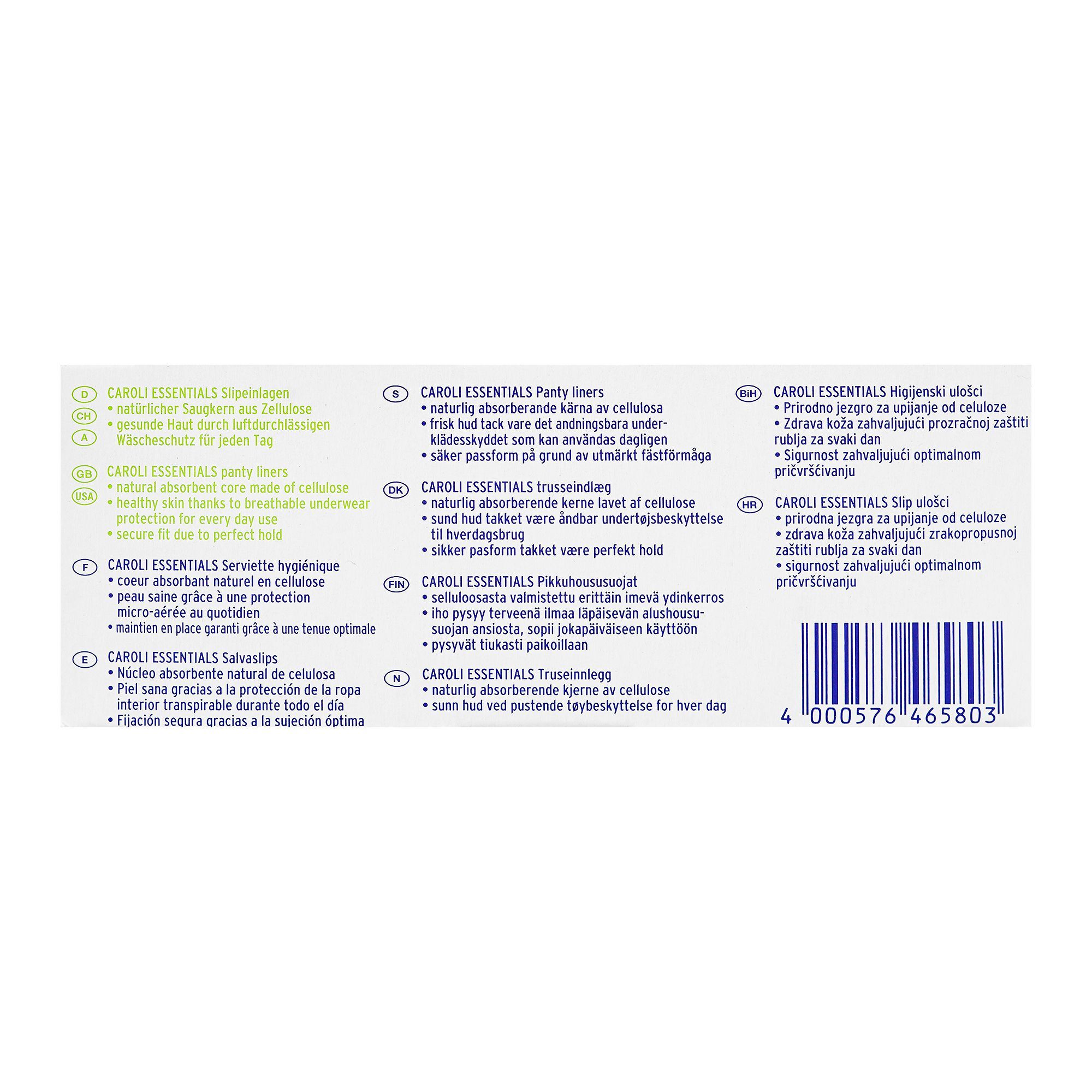 Buy Caroli Essentials Classic Panty Liners, 45-Pack Online at Best ...