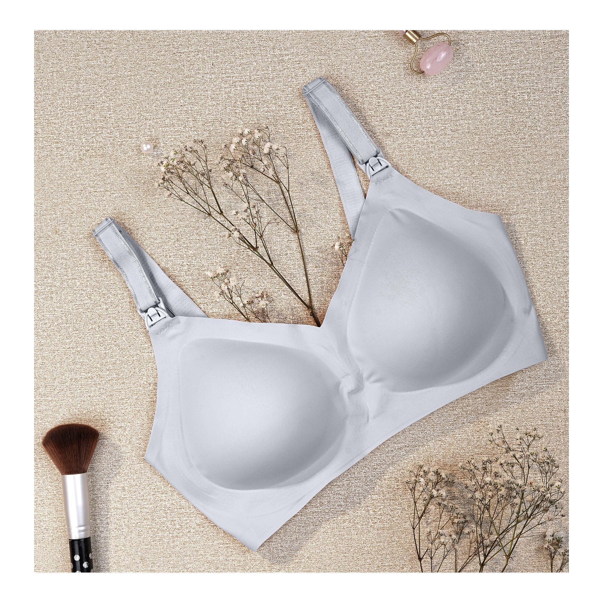 Omi Beauty Seamless Minimizer Bra, Large, Gray, OMI-SM-G