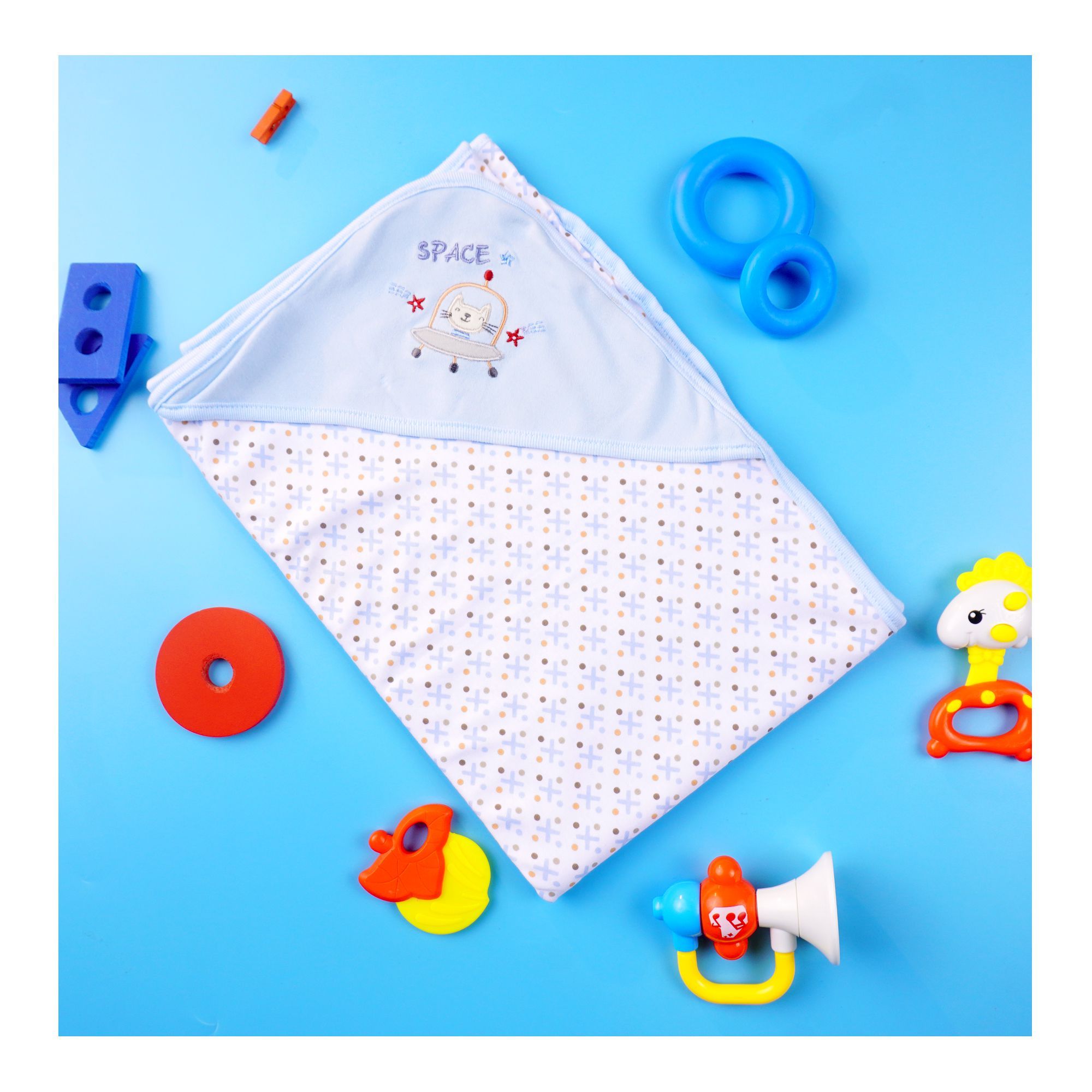 Kids Center Space Baby Wrapping Sheet, Soft Cotton Swaddle Blanket for ...