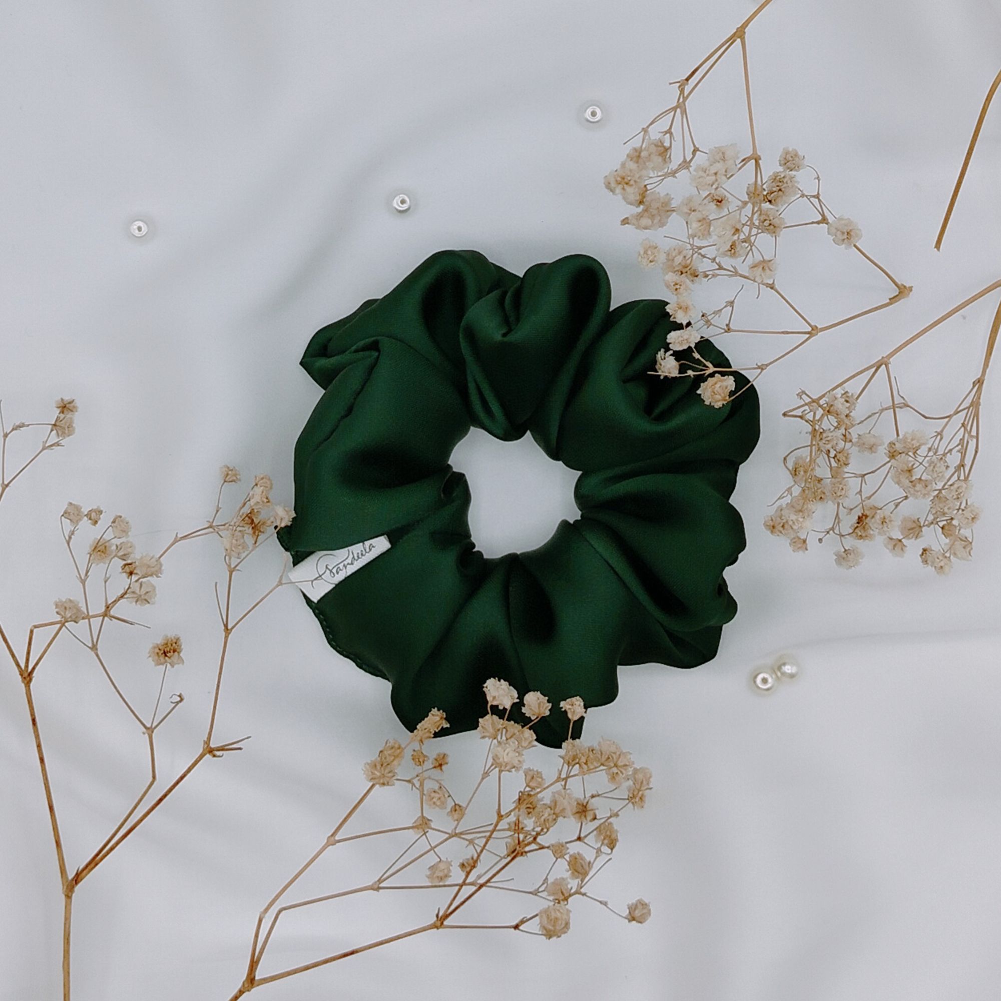 Buy Sandeela Silk/Chiffon Classic Scrunchie, Hair Tie & Ponytail Holder ...