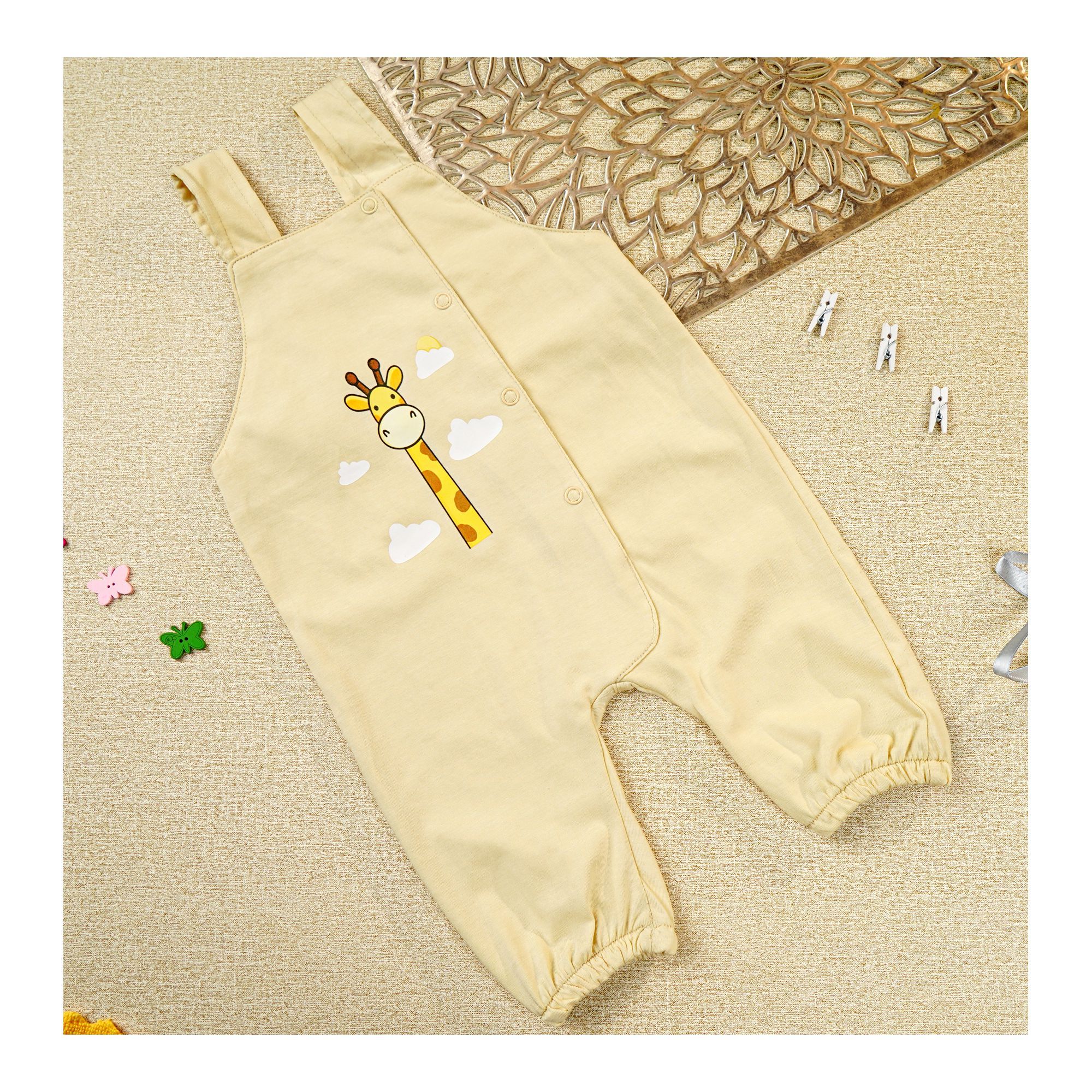 Basix Infant Cross Button Dungaree, 5958