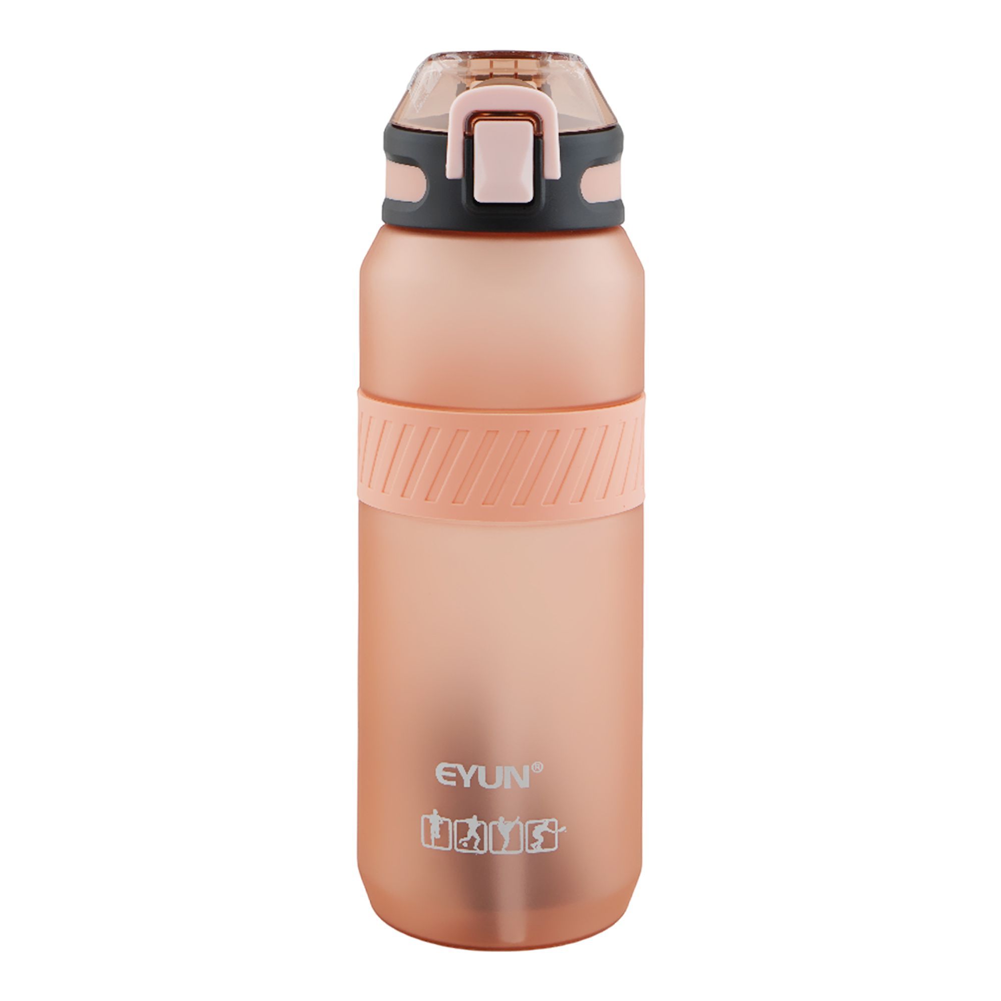 AJF Eyun Plain Water Bottle With Cap Lock, Pink, SB-05, 1000ml