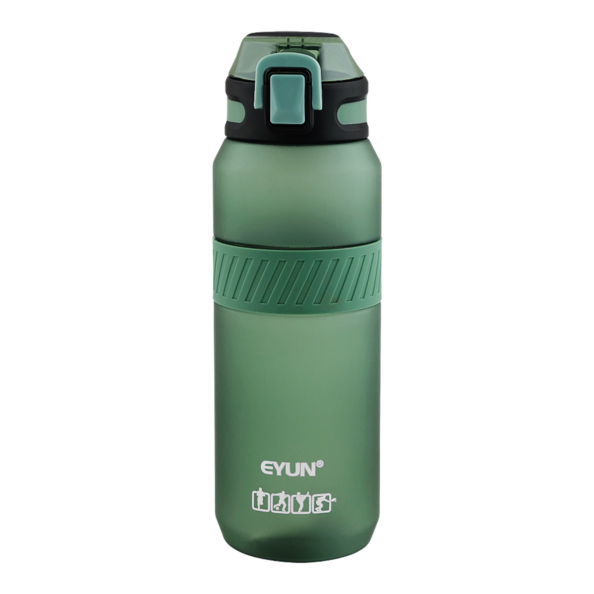 AJF Eyun Plain Water Bottle With Cap Lock, Green, SB-05, 1000ml
