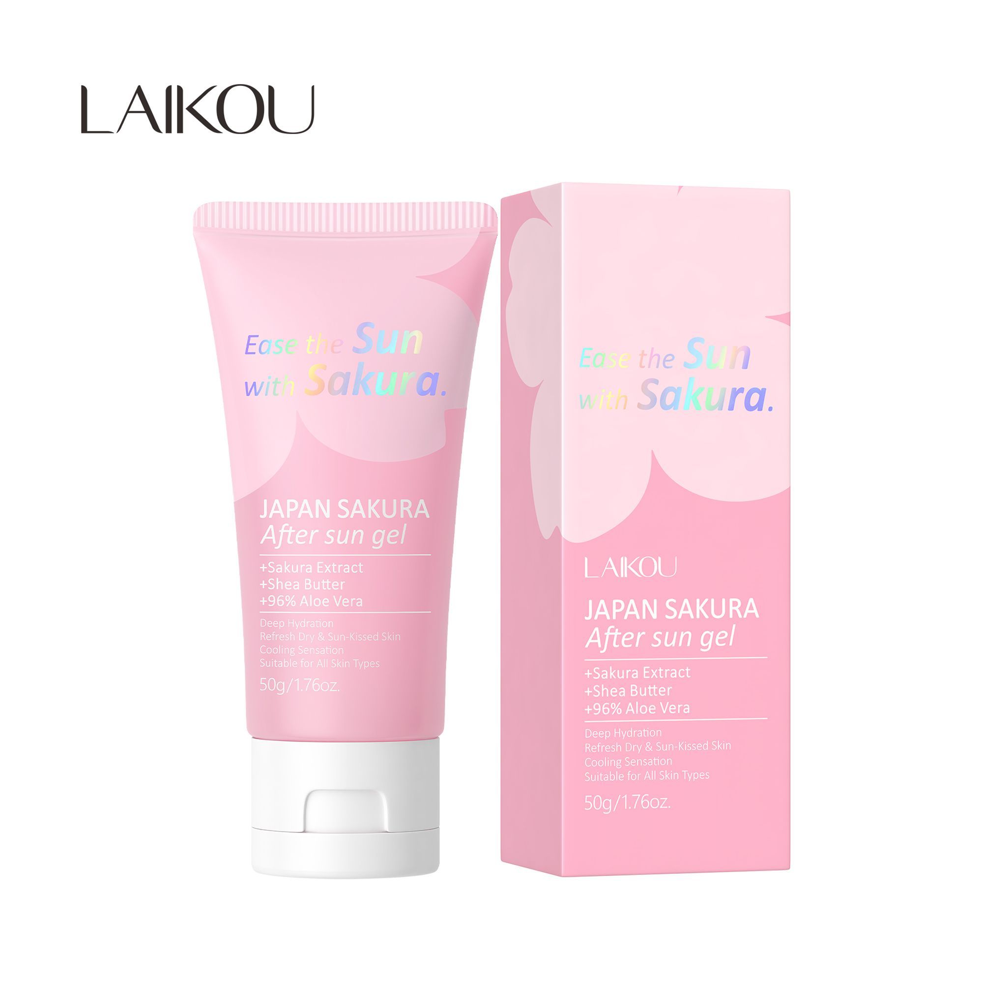 Laikou Japan Sakura After Sun Gel, Deep Hydration, For All Types Of Skin, 50g, LK97732A