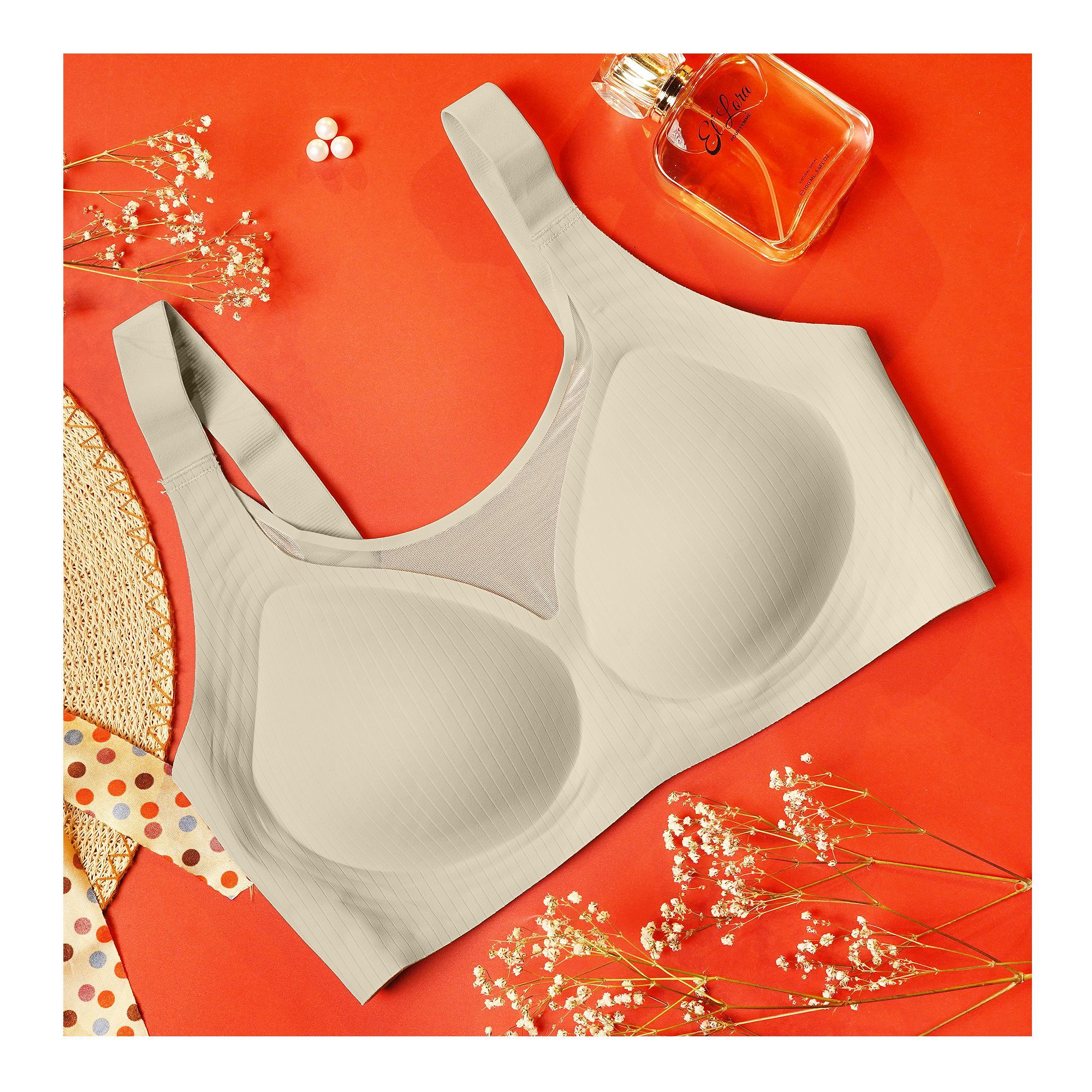 Women's Joyful Seamless Bra, Pista, 1101