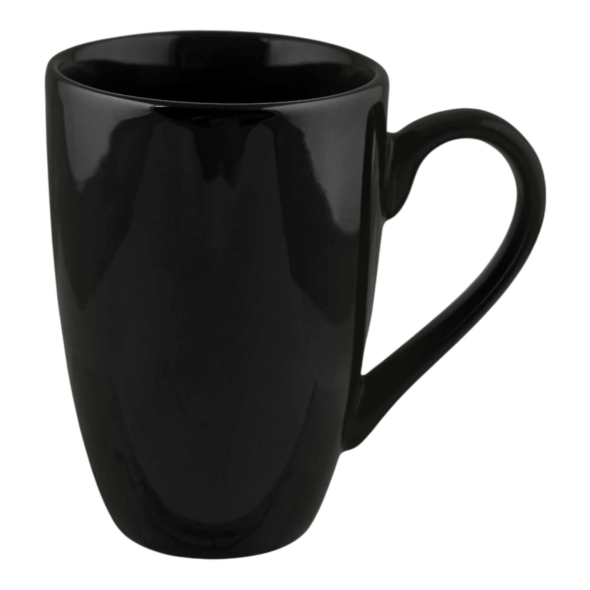 M Ware Porcelain Plain Mug, Black, LYMG30PL1BK