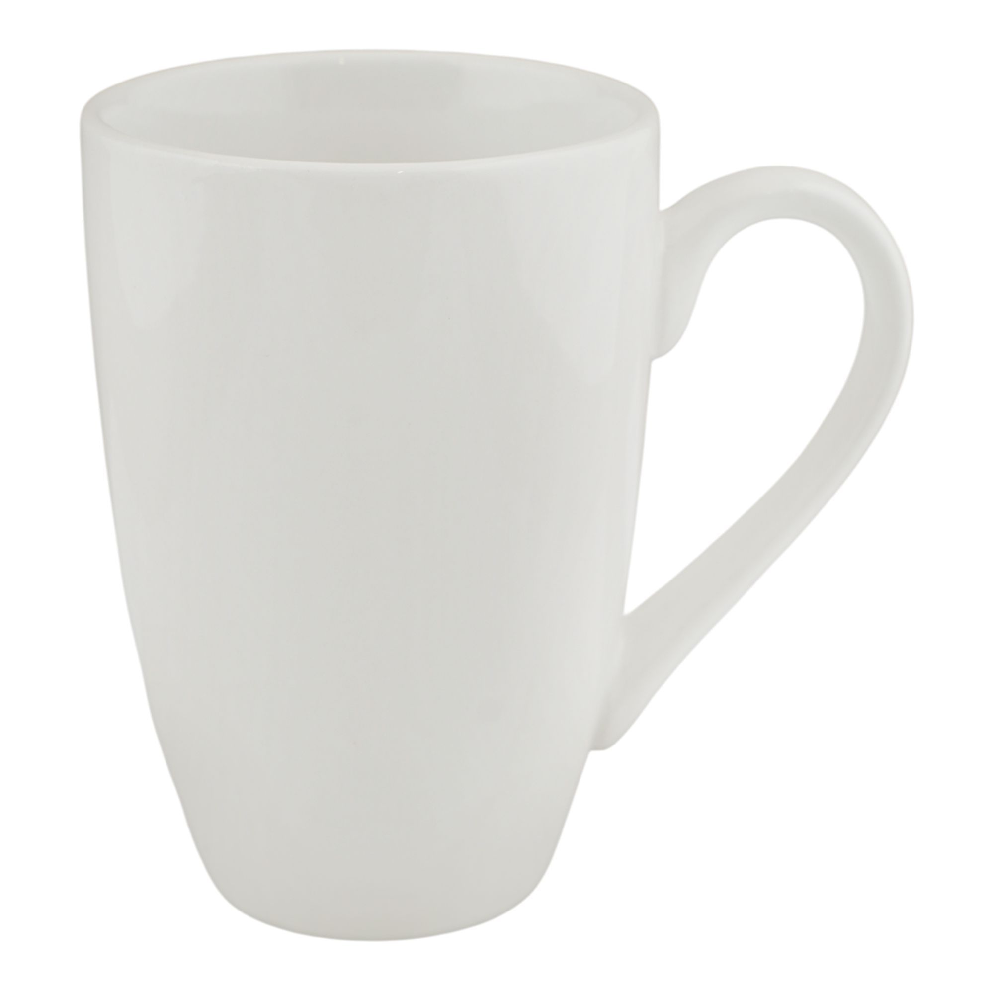 M Ware Porcelain Plain Mug, White, LYMG30PL1W