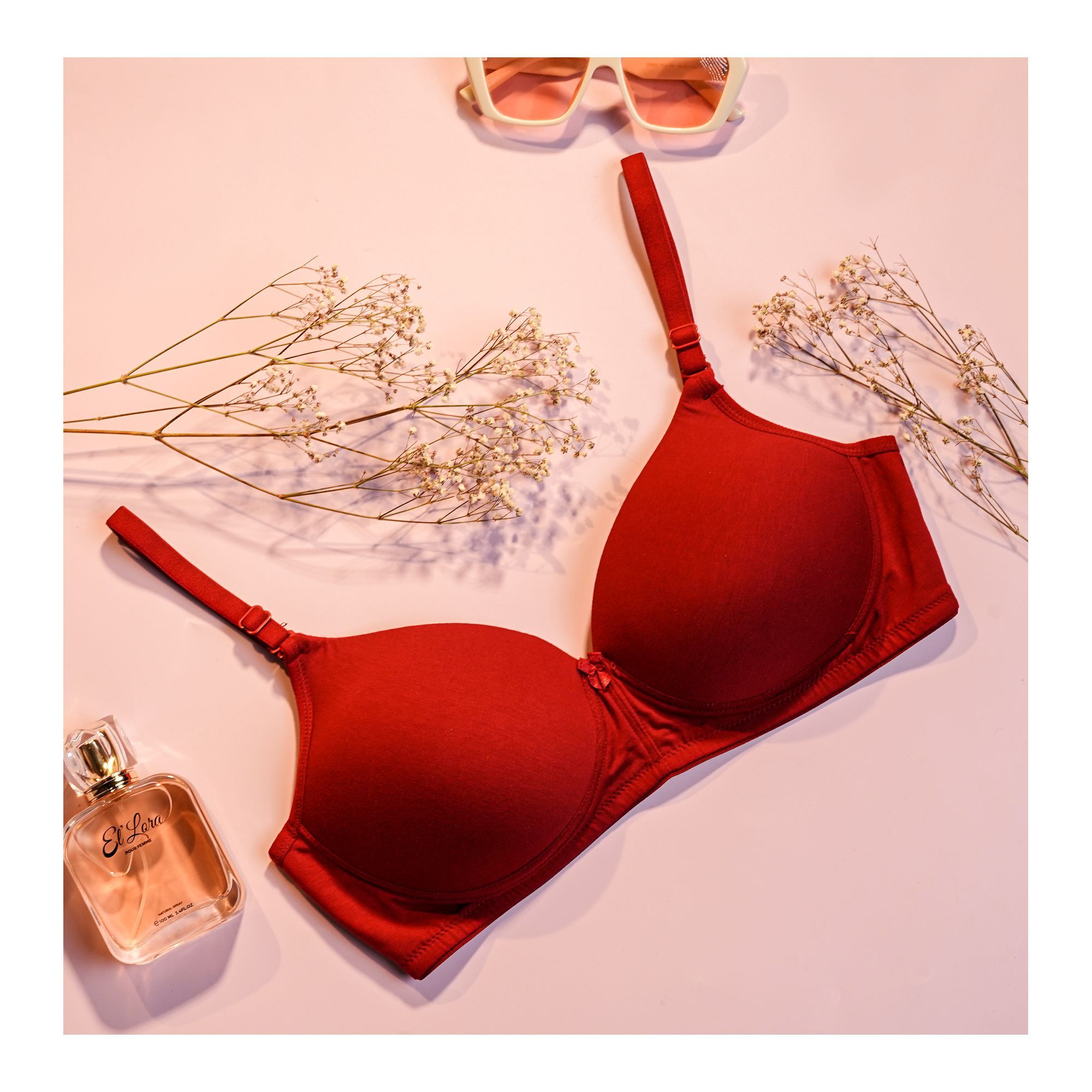 Flourish Women's Mona-PD Foam Bra, Maroon, 15