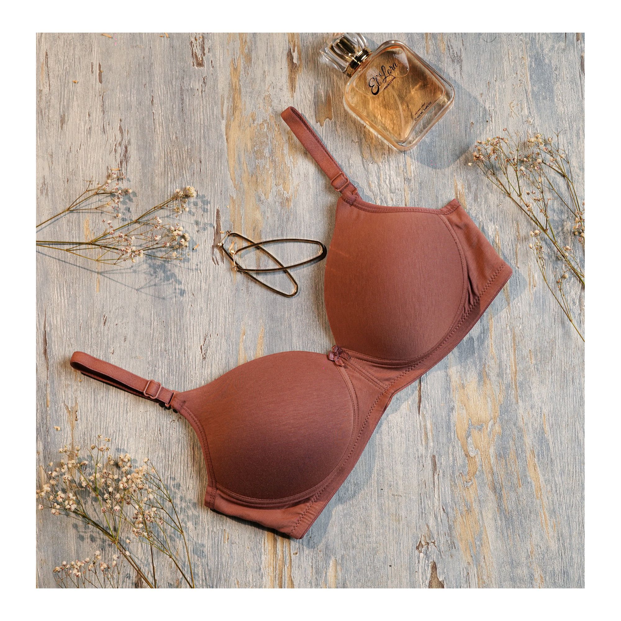 Flourish Women's Shehnaz-C Foam Bra, Brown, 13