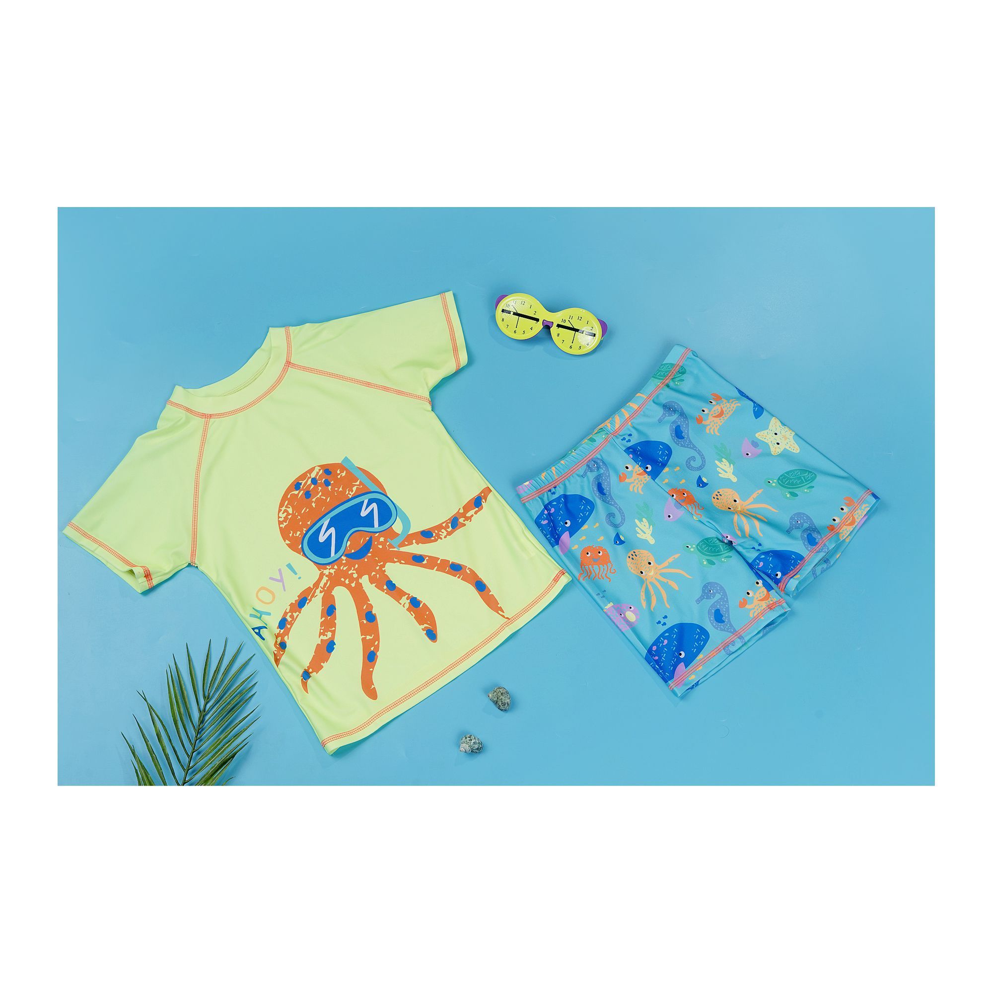 Kids Swimwear, Quick Dry, Multi-Color 2XL, GB181401, 2-Pieces