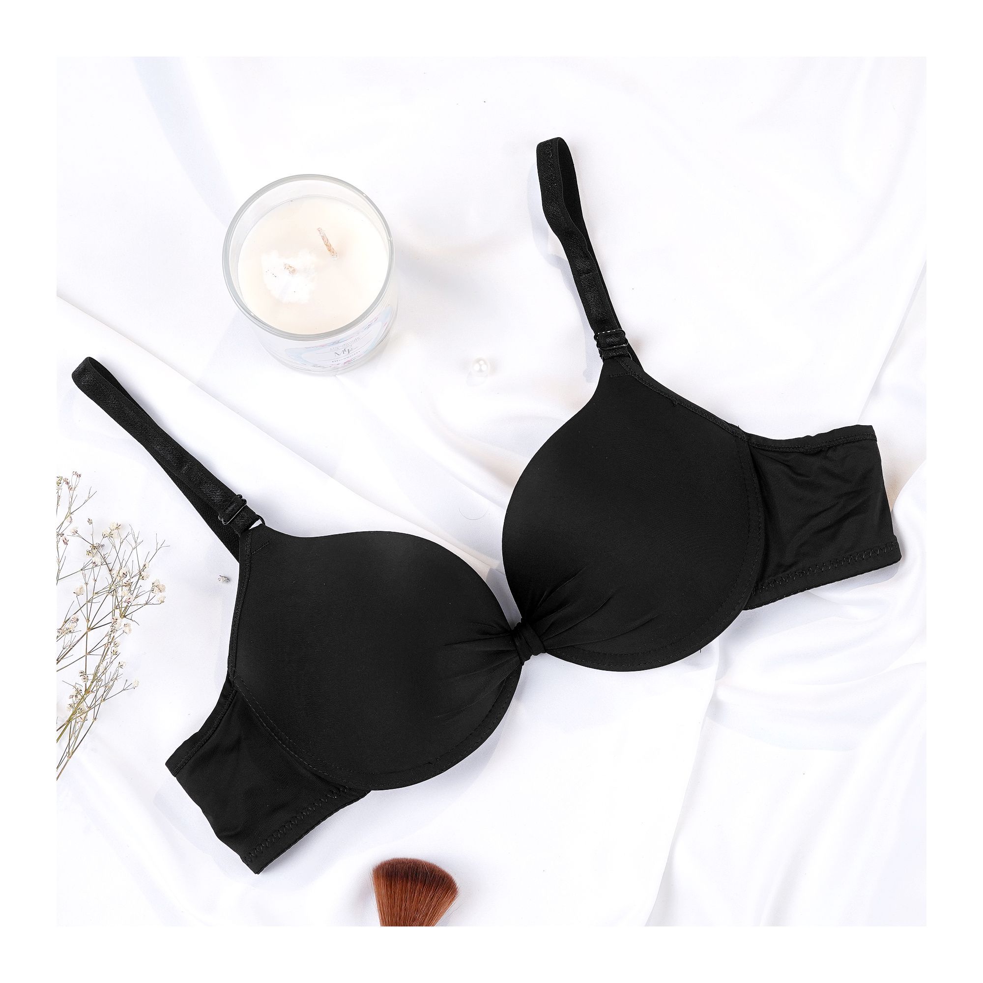 Flourish Women's Foam Bra, Black, 1258