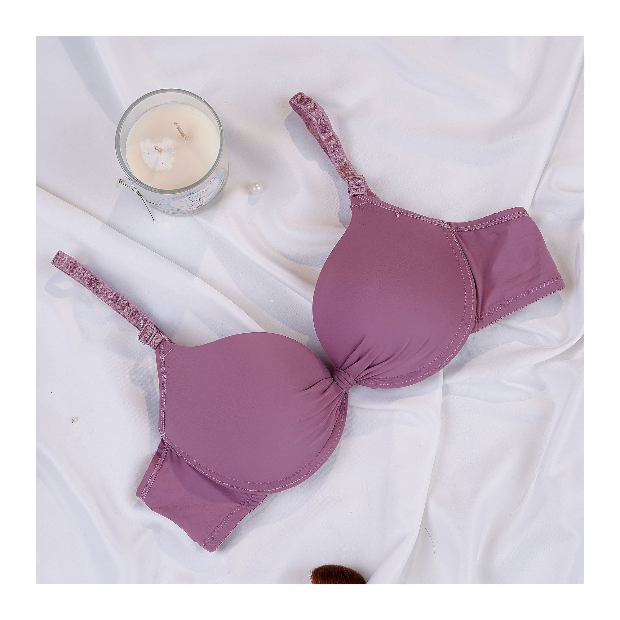 Flourish Women's Foam Bra, Dark Pink, 1258
