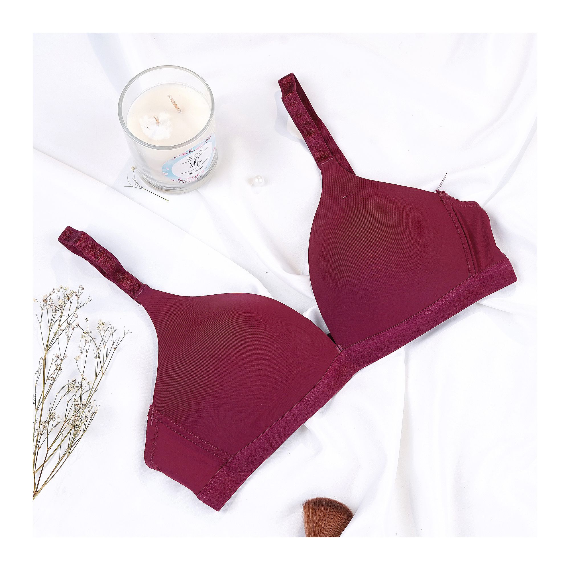 Flourish Women's Foam Bra, Wine, 1689