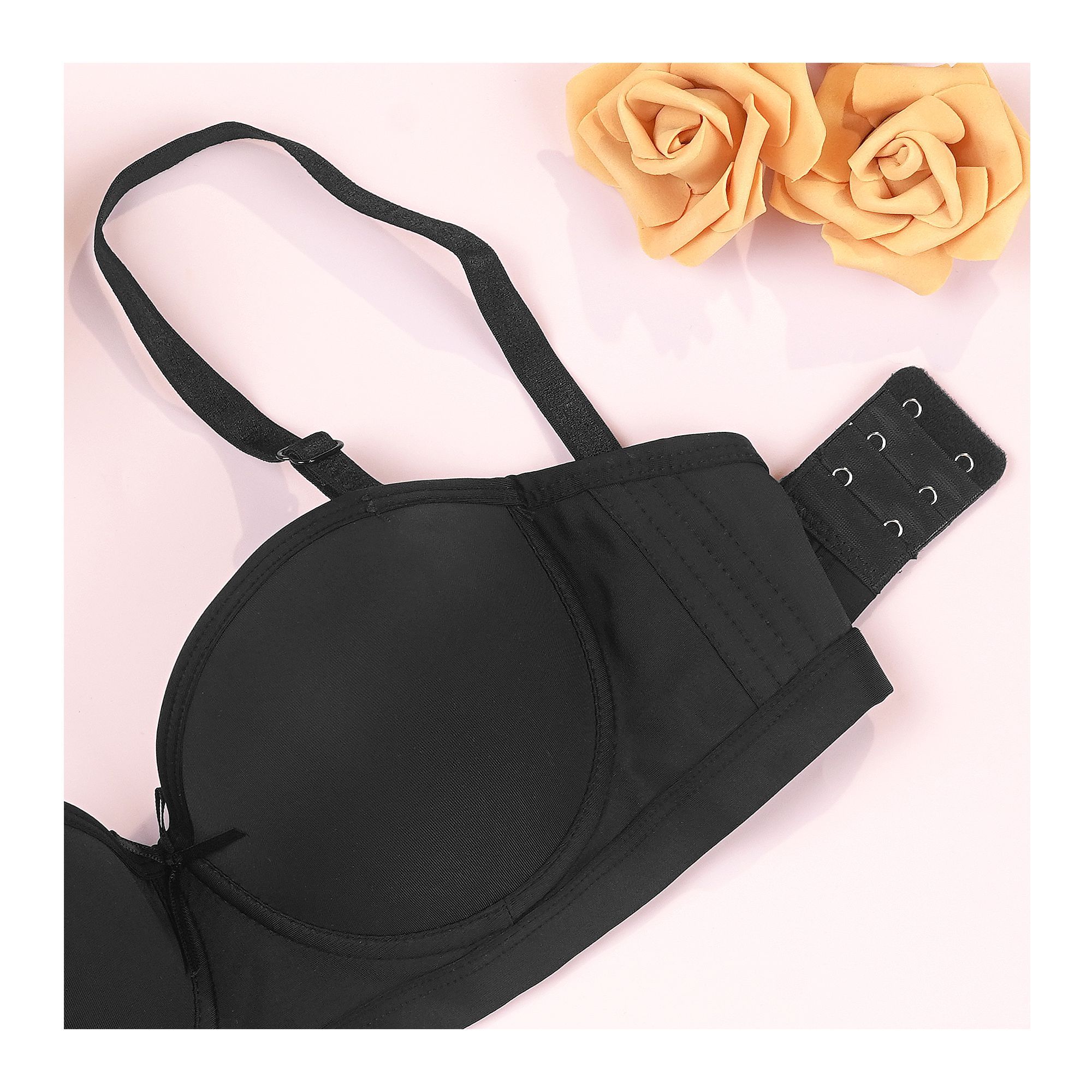 Flourish Women's Foam Bra, Black, 8801