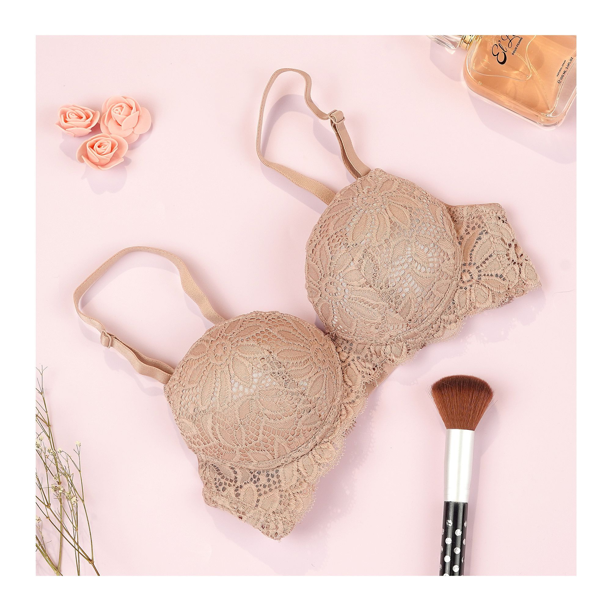 Flourish Women's Foam Bra, Brown, S2-2055