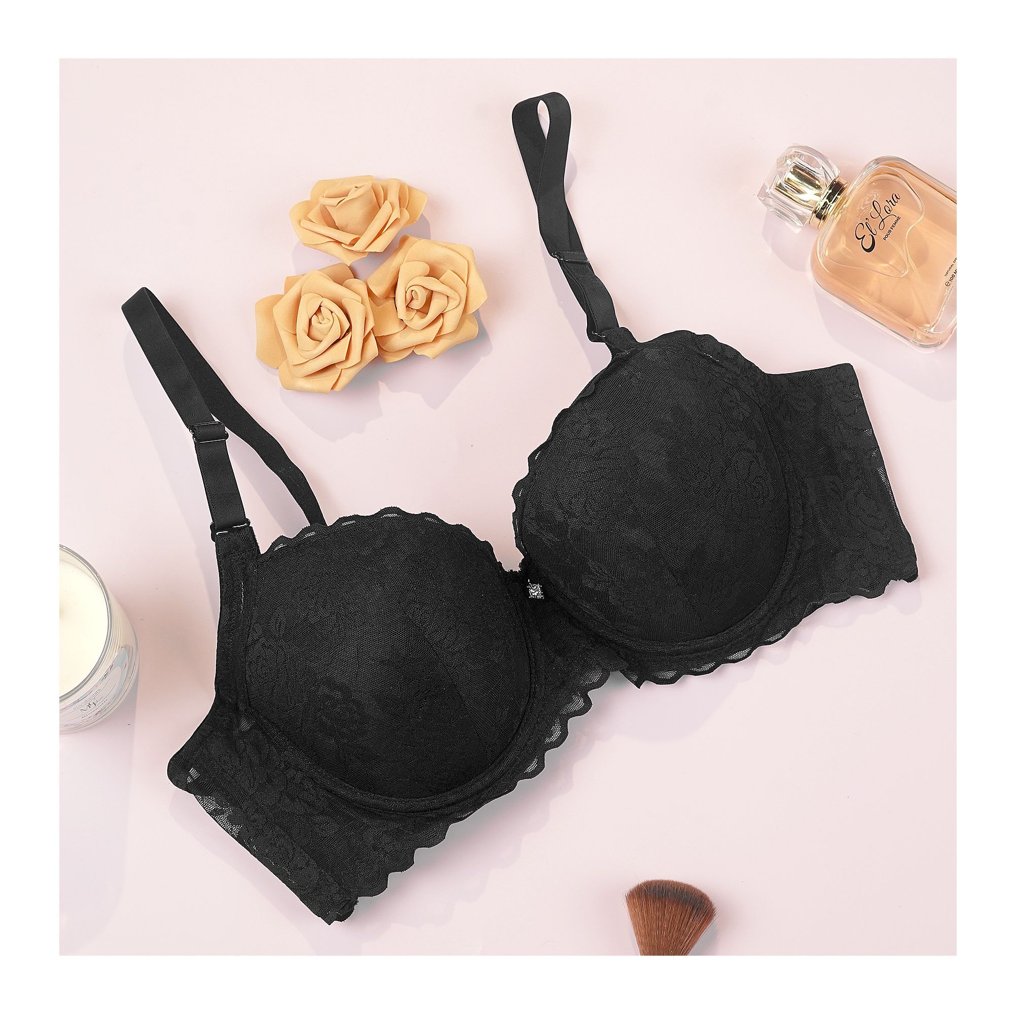 Flourish Women's Foam Bra, Black, 2417