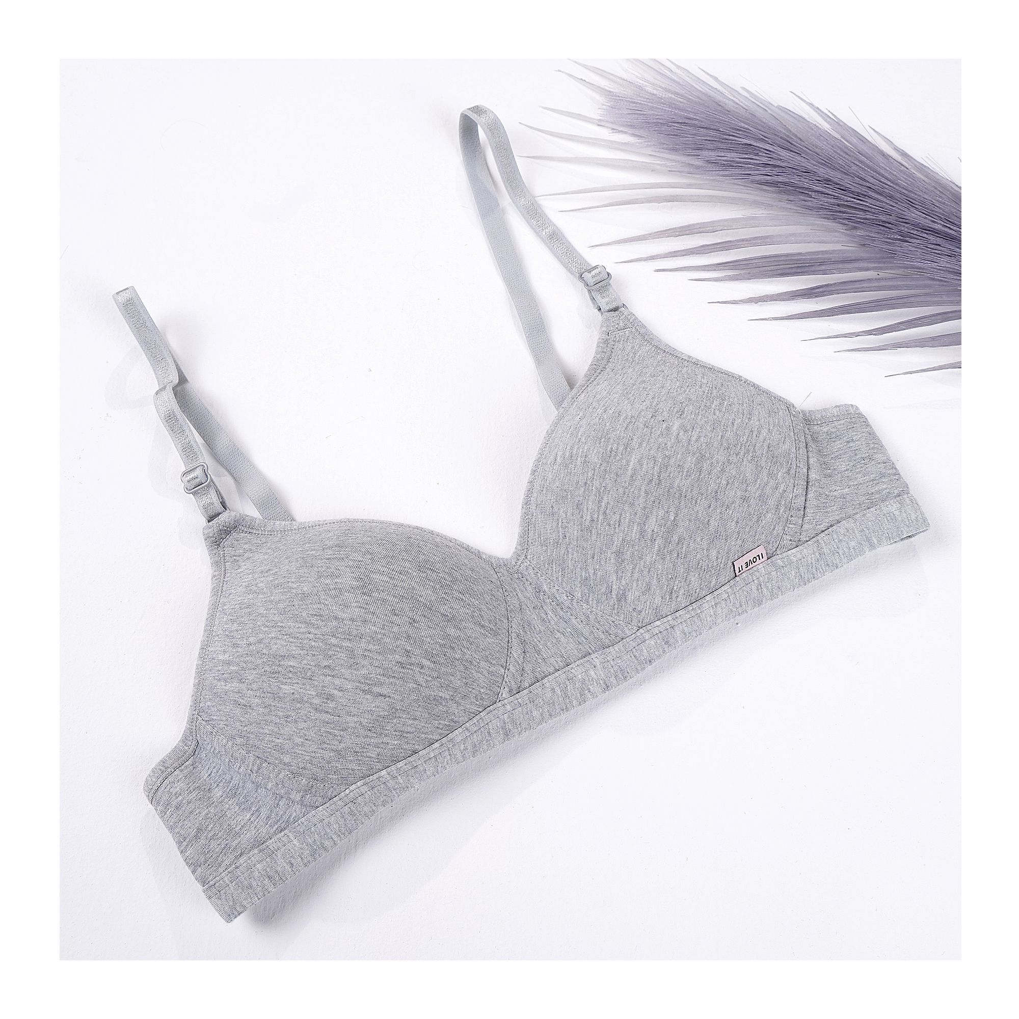 Flourish Women's Foam Bra, Light Grey, 1615