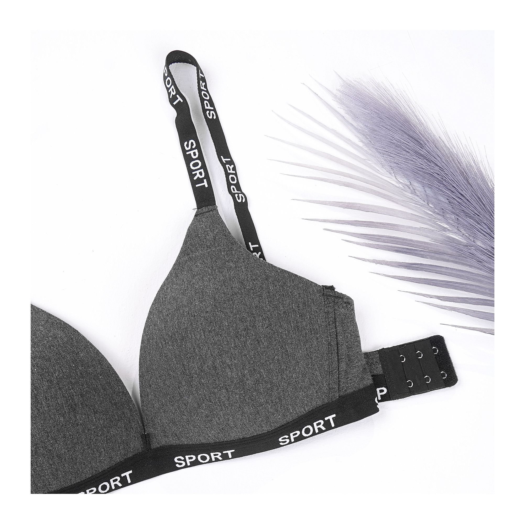 Flourish Women's Foam Bra, Dark Grey, 1968
