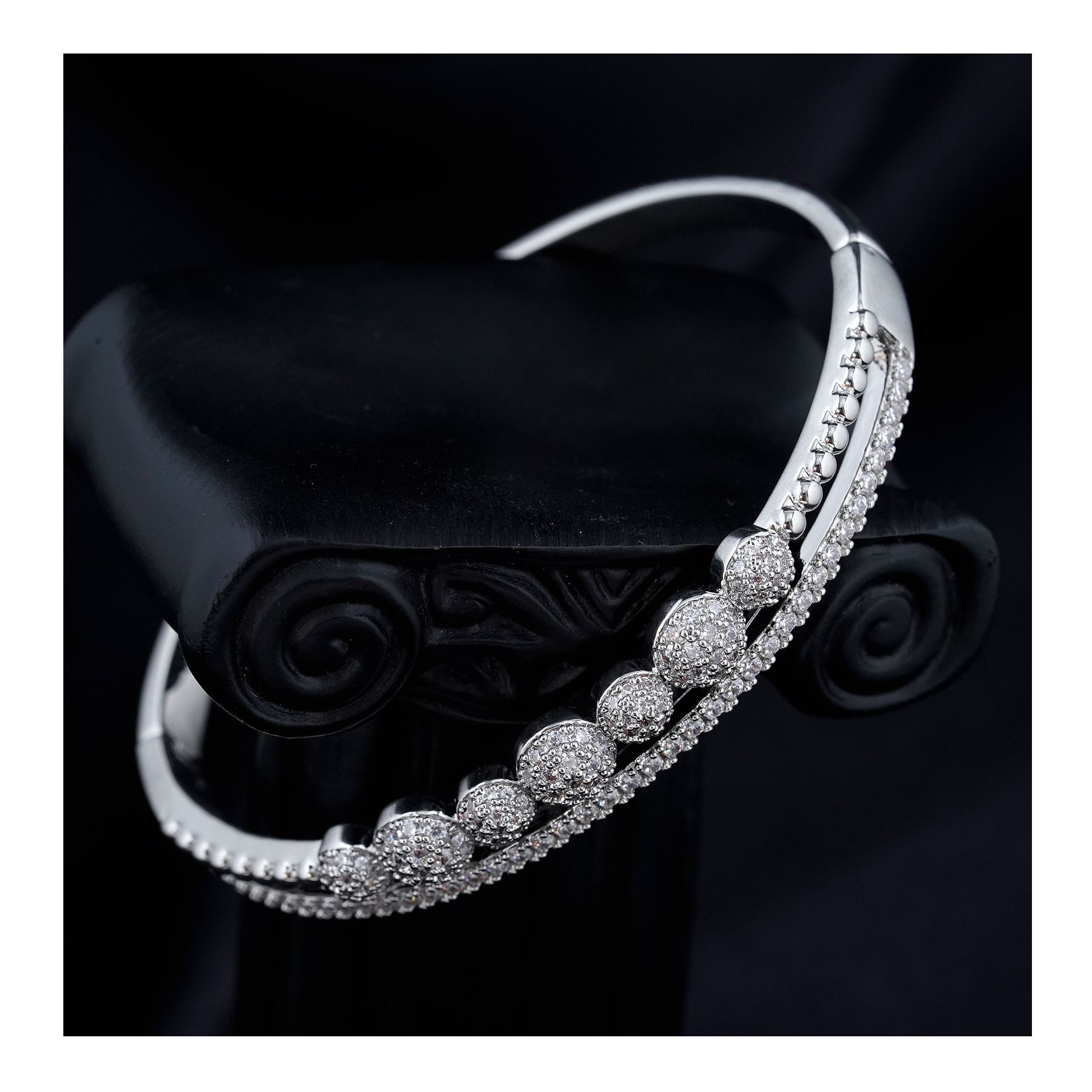 SJ Women's Bangles Jewellery, Silver, BG00353