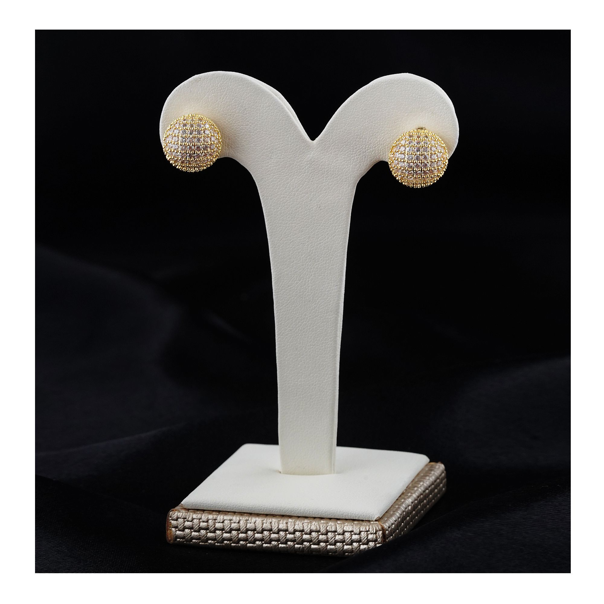 SJ Women's Zircon Earrings Jewellery, Golden, ER00489