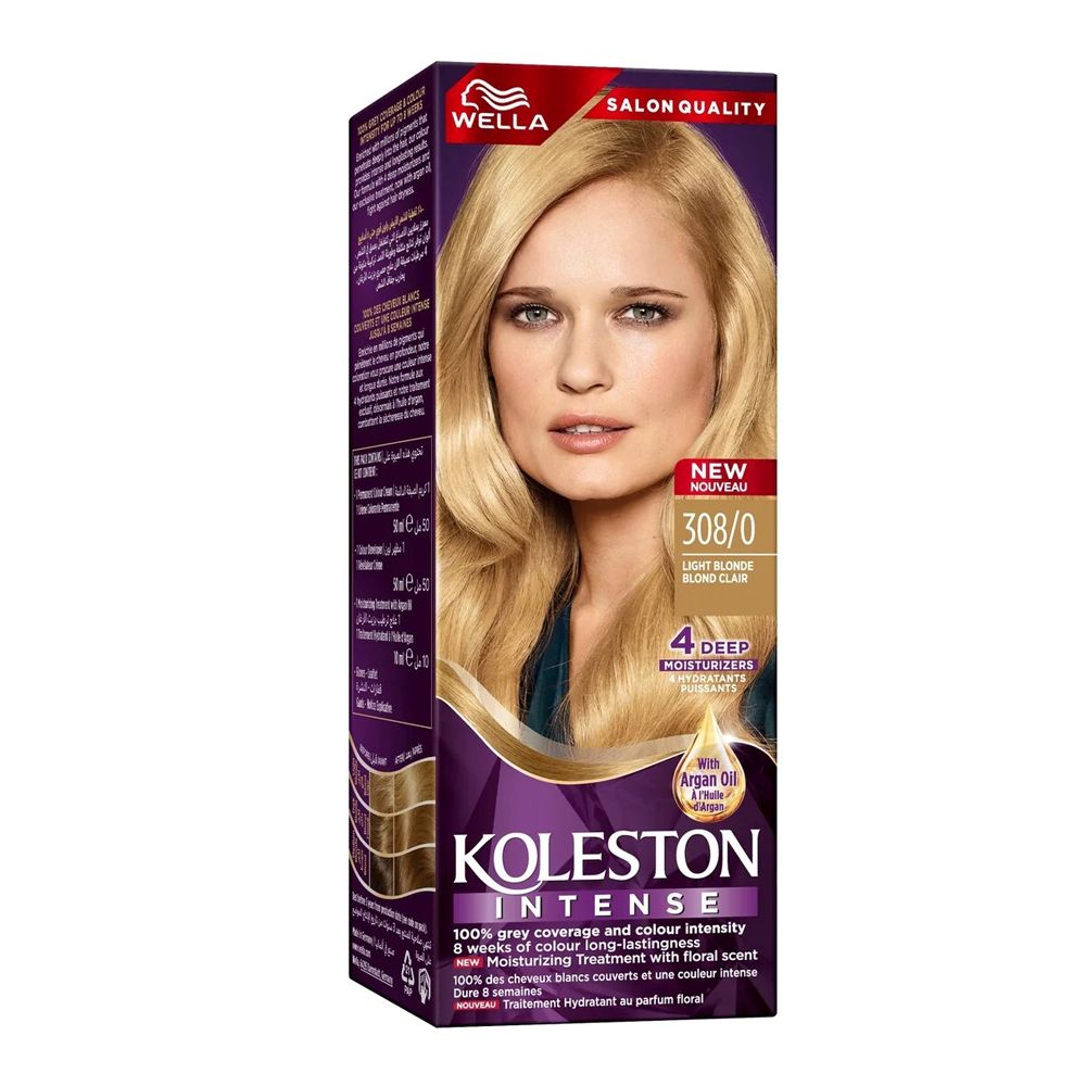 Wella Koleston Intense Hair Color Tube With Argan Oil, 308/0 Light ...
