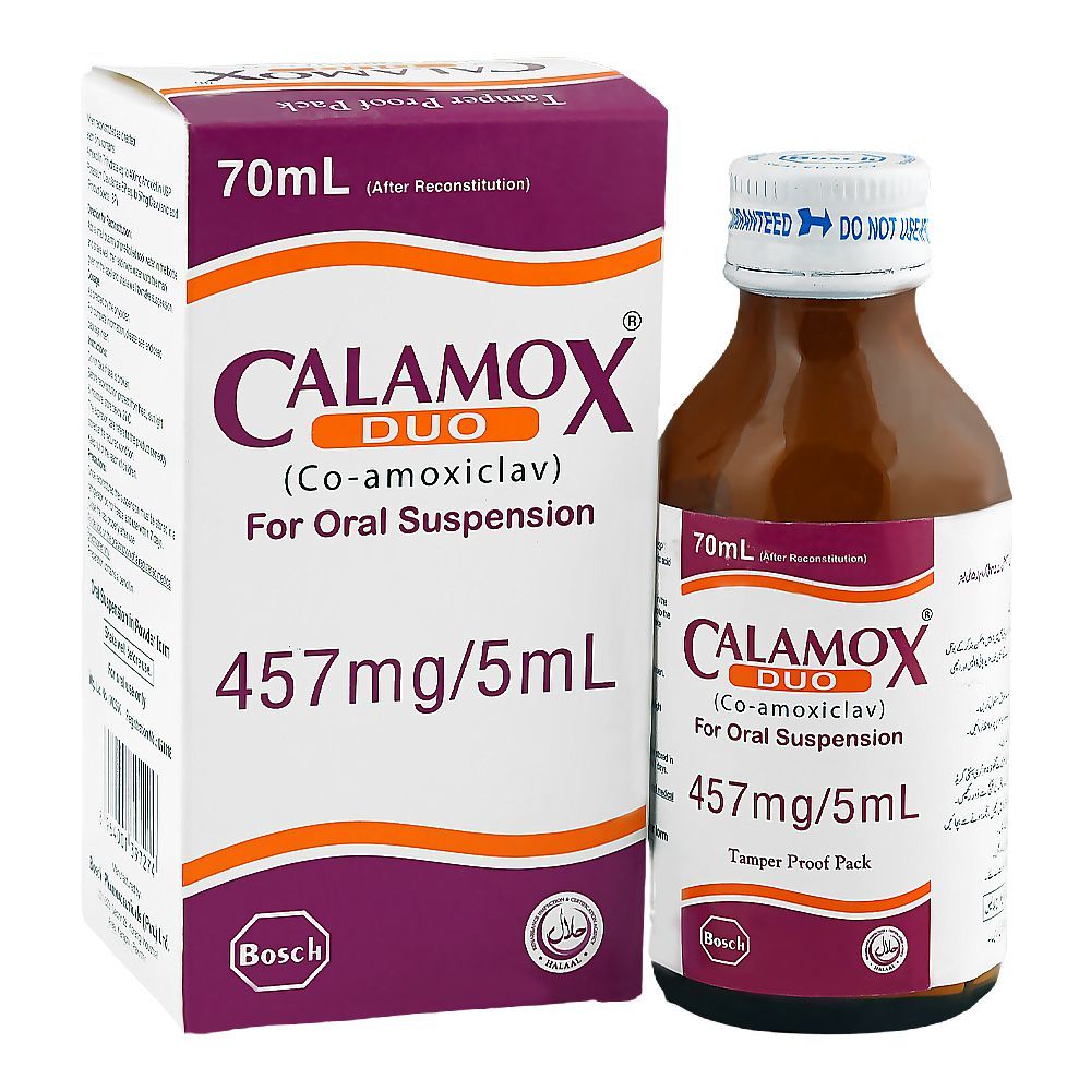 Bosch Pharmaceuticals Calamox Duo Suspension Syrup, 457mg/5ml, 70ml