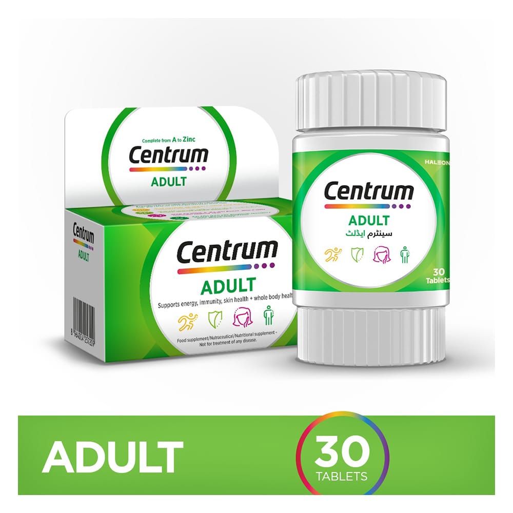 Centrum Adult 18-50 Age, Men & Women Multivitamin Supplements, 30-Pack