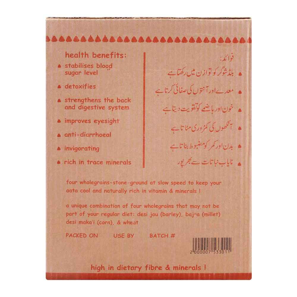 Order Daali 4-Grain Atta, Wheat, Jau, Bajra & Desi Makai, 2 KG Online ...