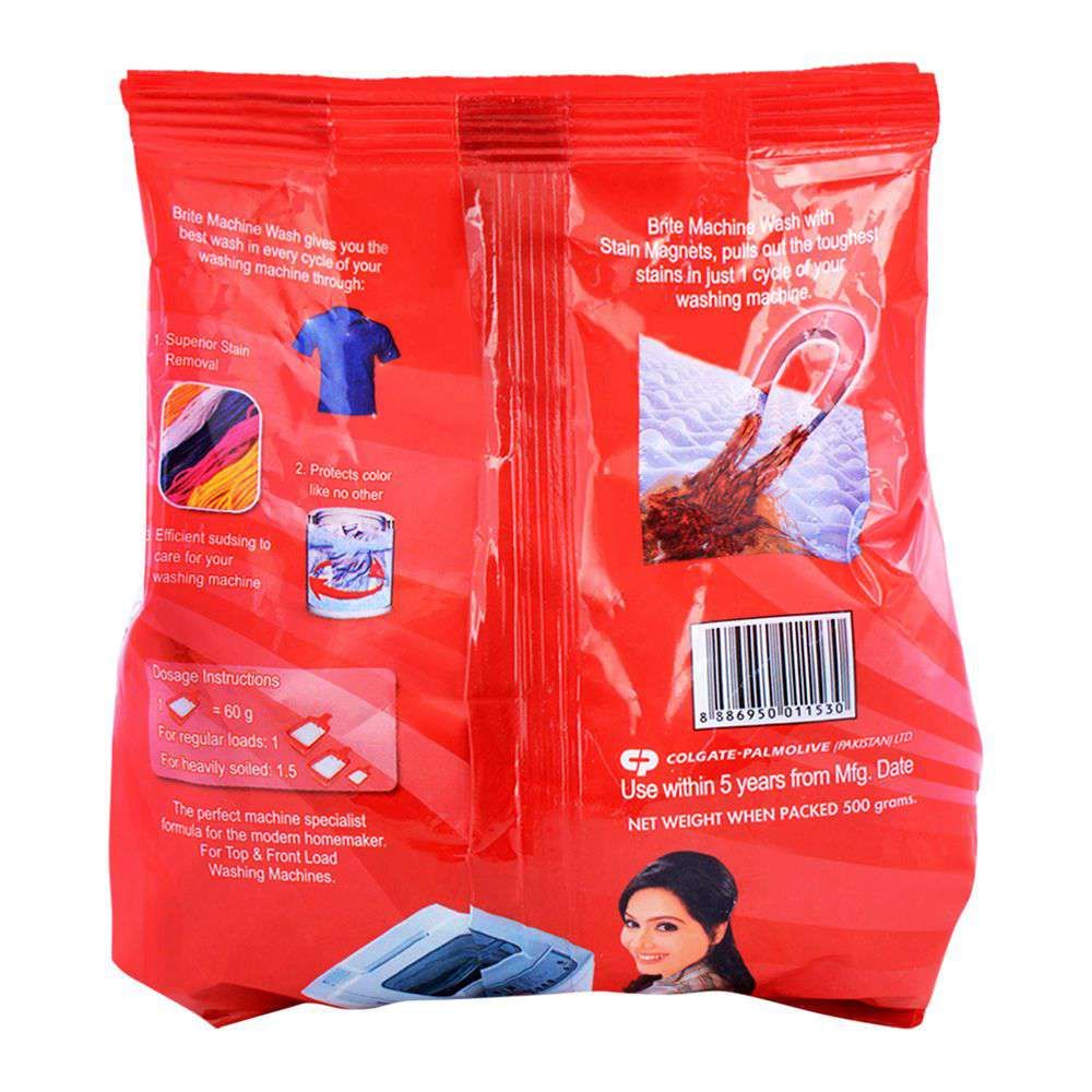 Order Brite Machine Wash Detergent Powder 500g Online at Best Price in ...