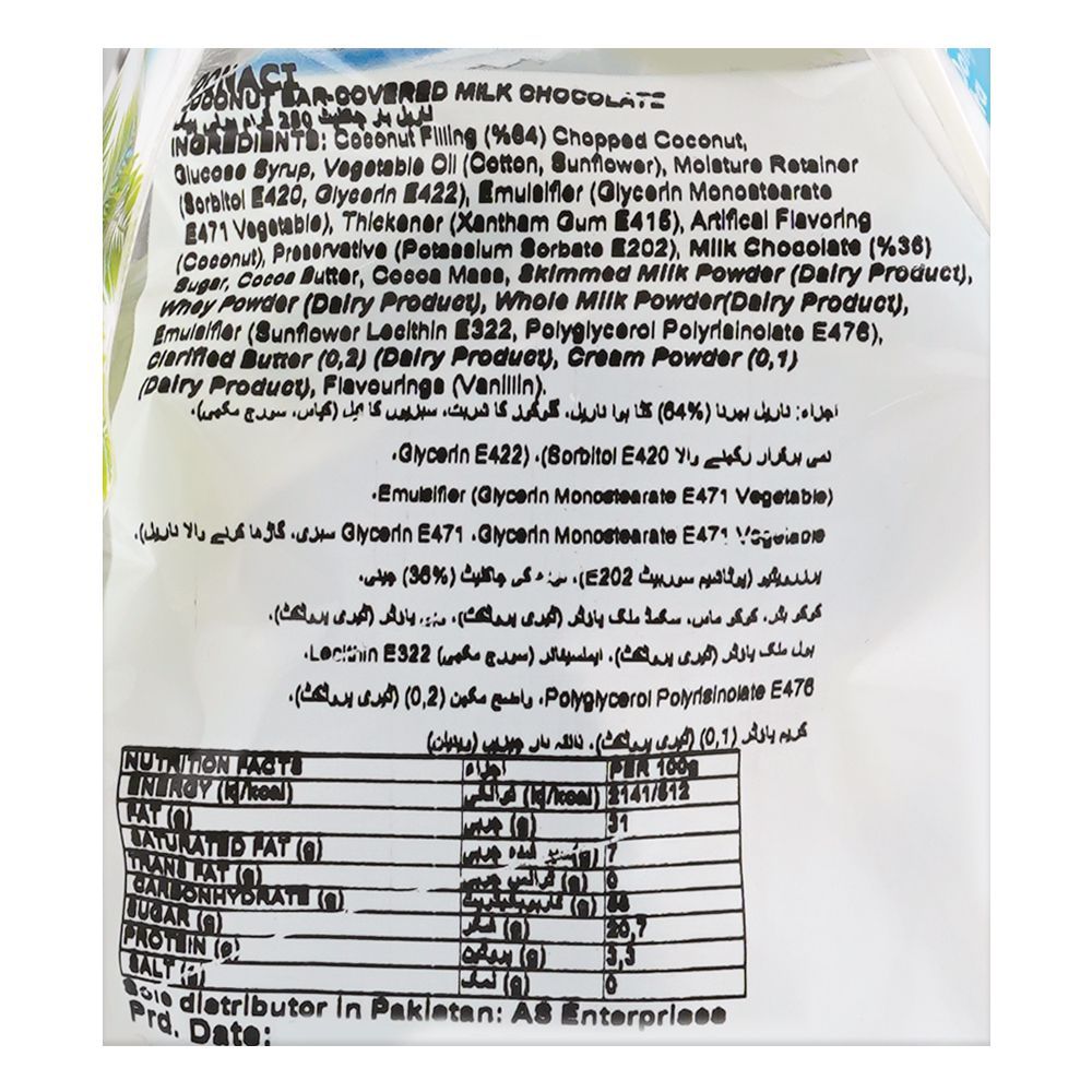 Donaci Coconut With Milk Chocolate Pouch, 250g