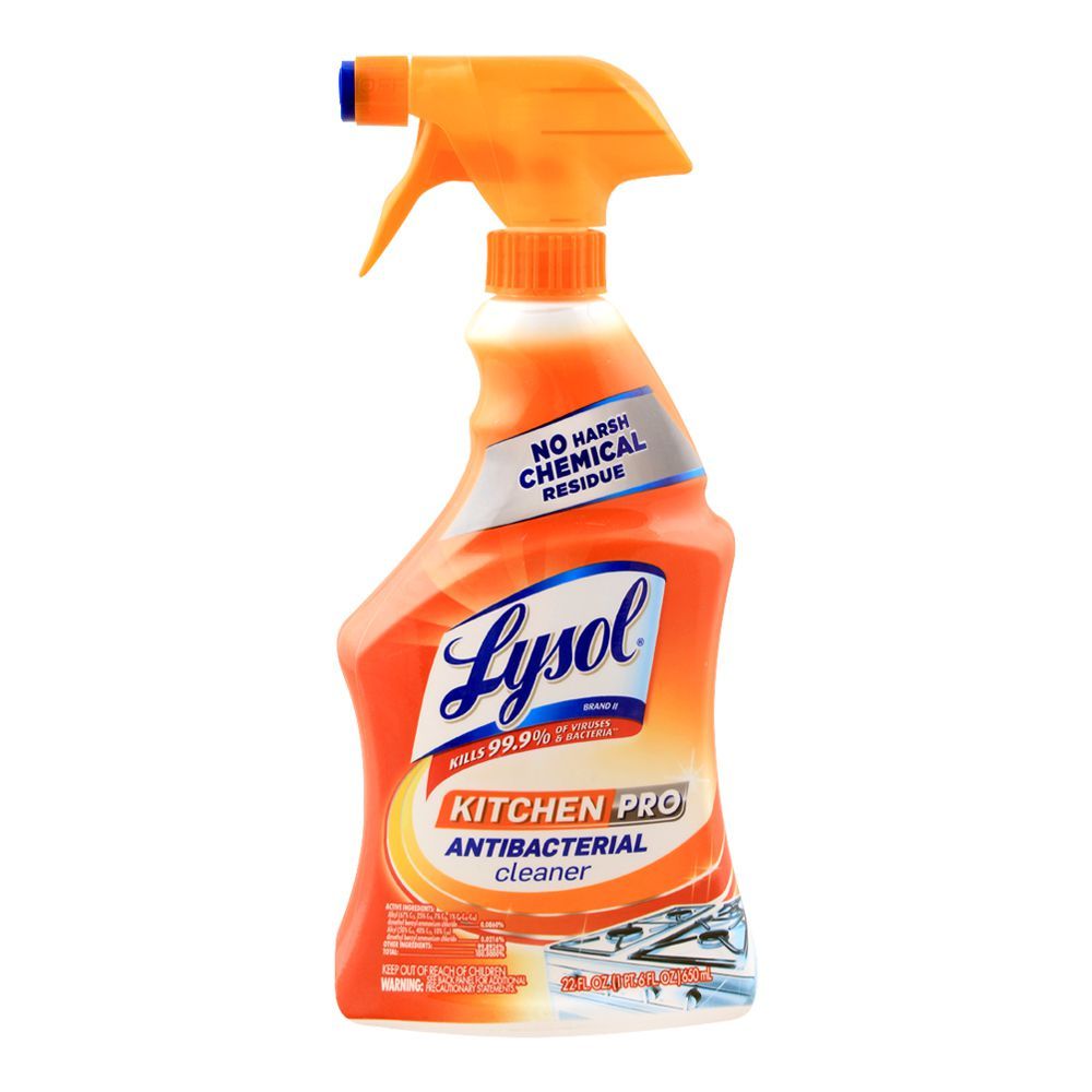 Order Lysol Kitchen Pro Antibacterial Cleaner, 650ml Online at Best ...