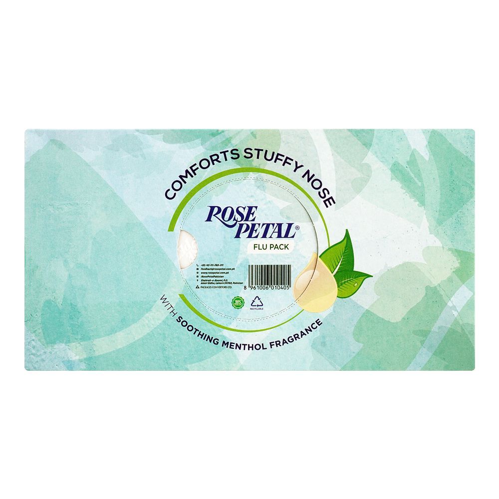 Order Rosepetal Flu Pack With Soothing Menthol Tissue, 3-Ply Online at ...